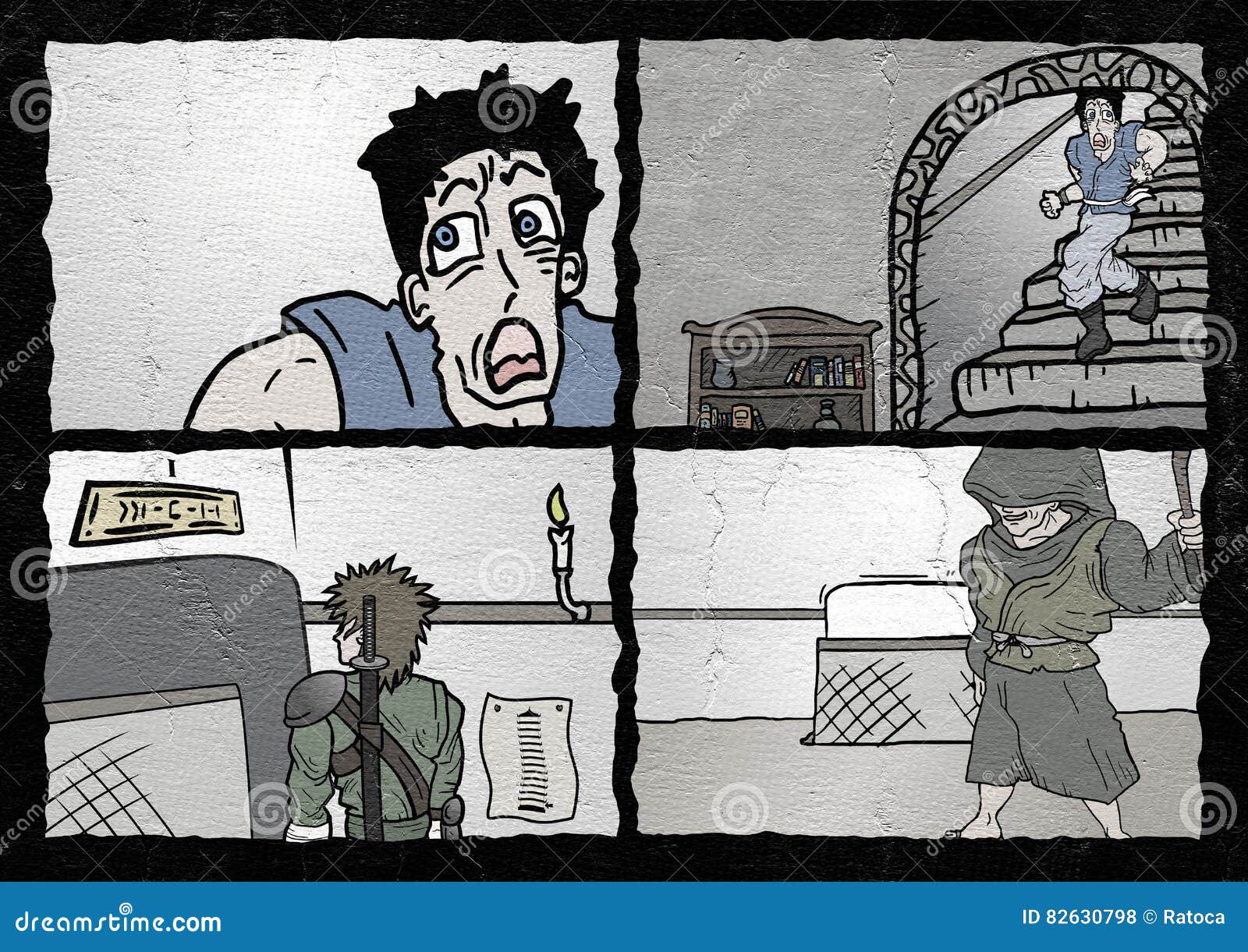 Comic page stock illustration. Illustration of design - 82630798