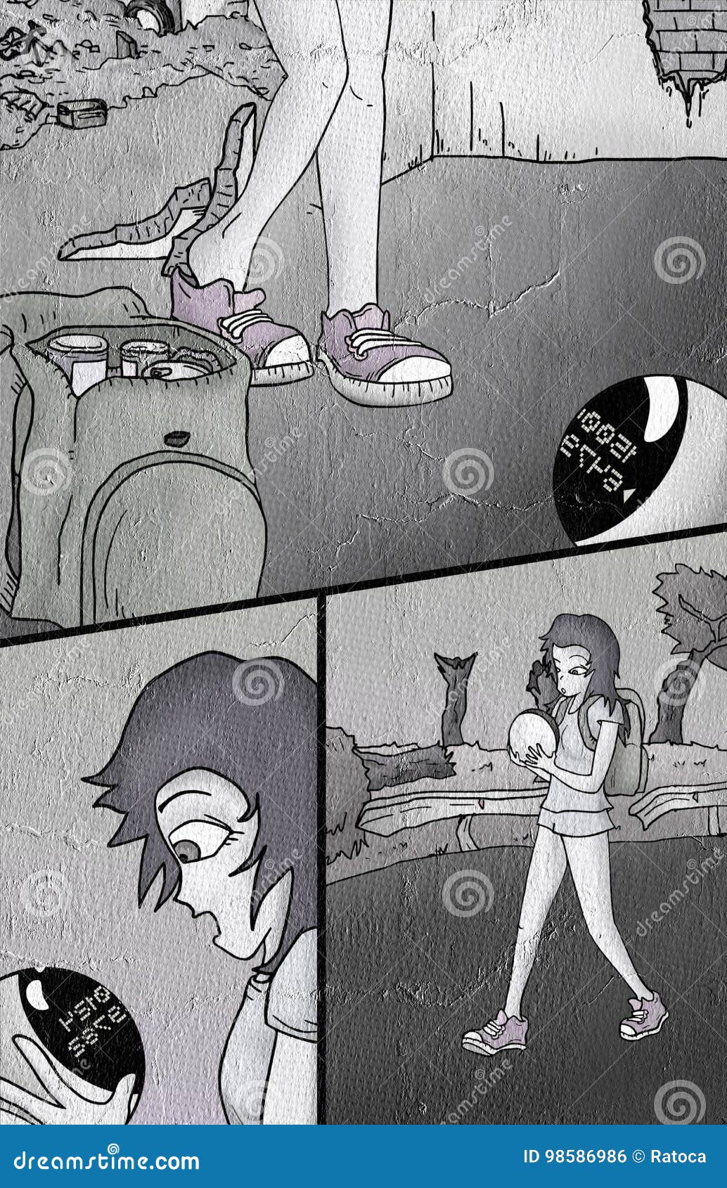 Comic page draw stock illustration. Illustration of comic - 98586986