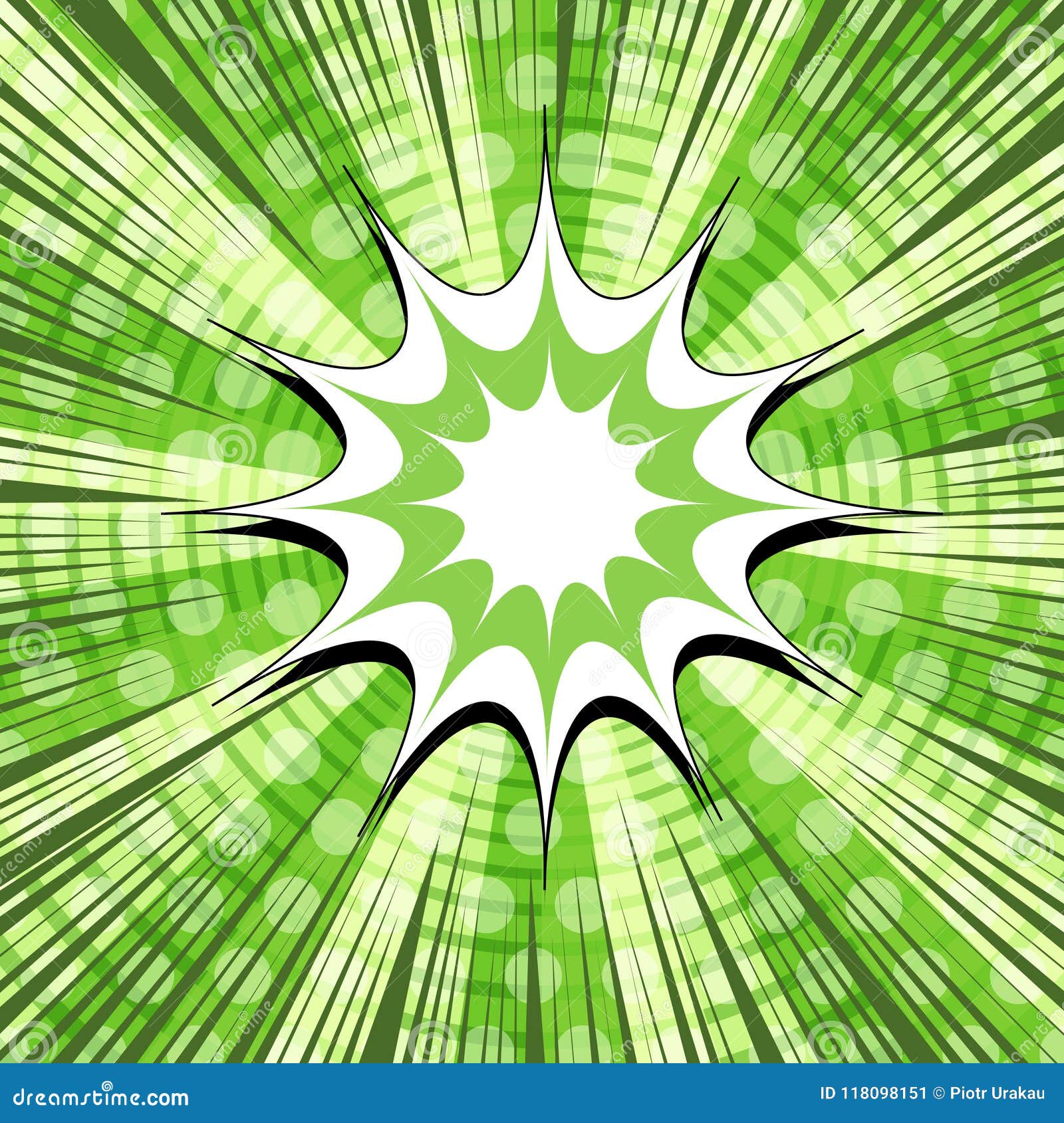 Comic Page Elegant Green Concept Stock Vector - Illustration of cloud ...