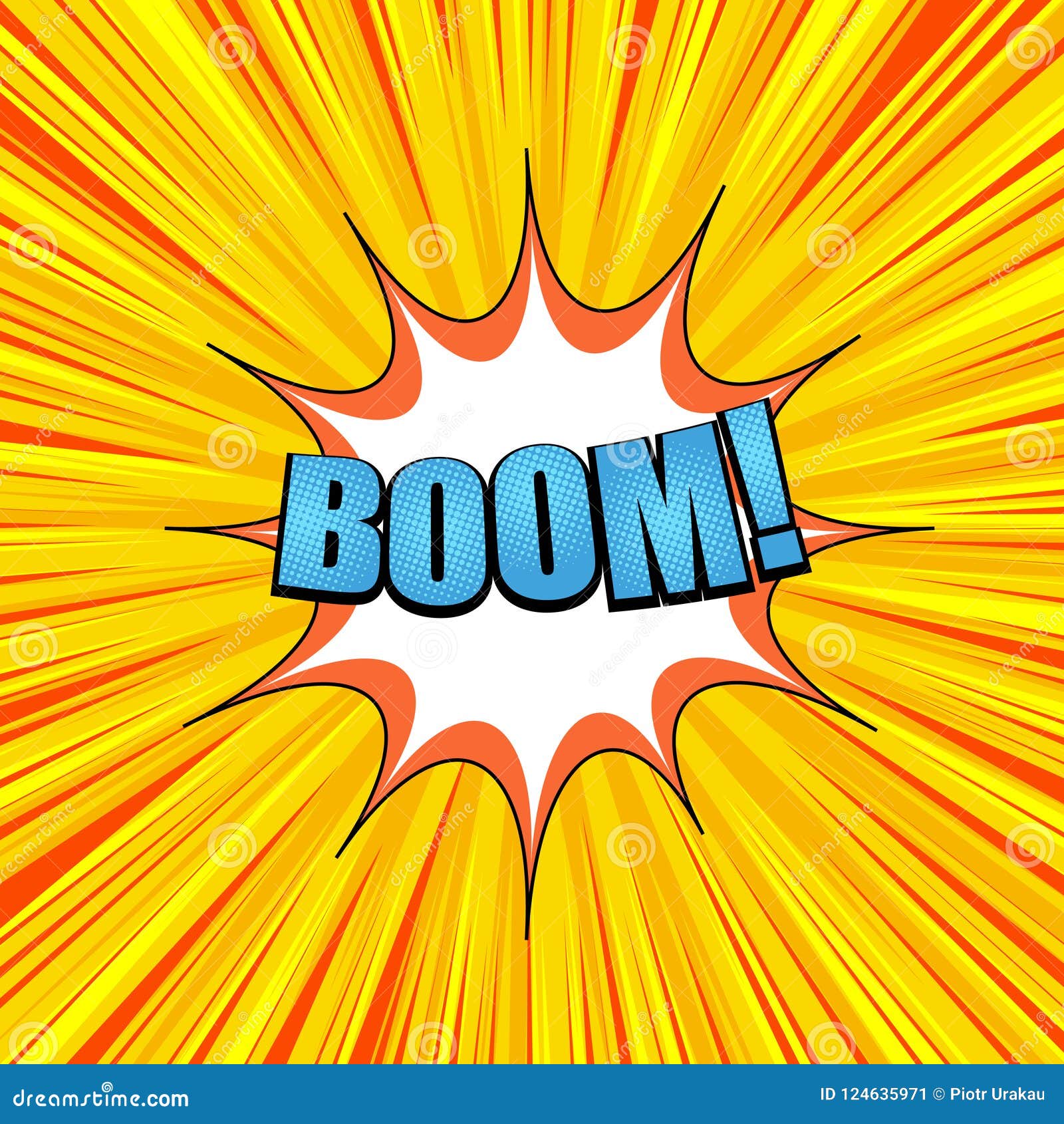 Comic Page Explosive Concept Stock Vector - Illustration of decorative ...