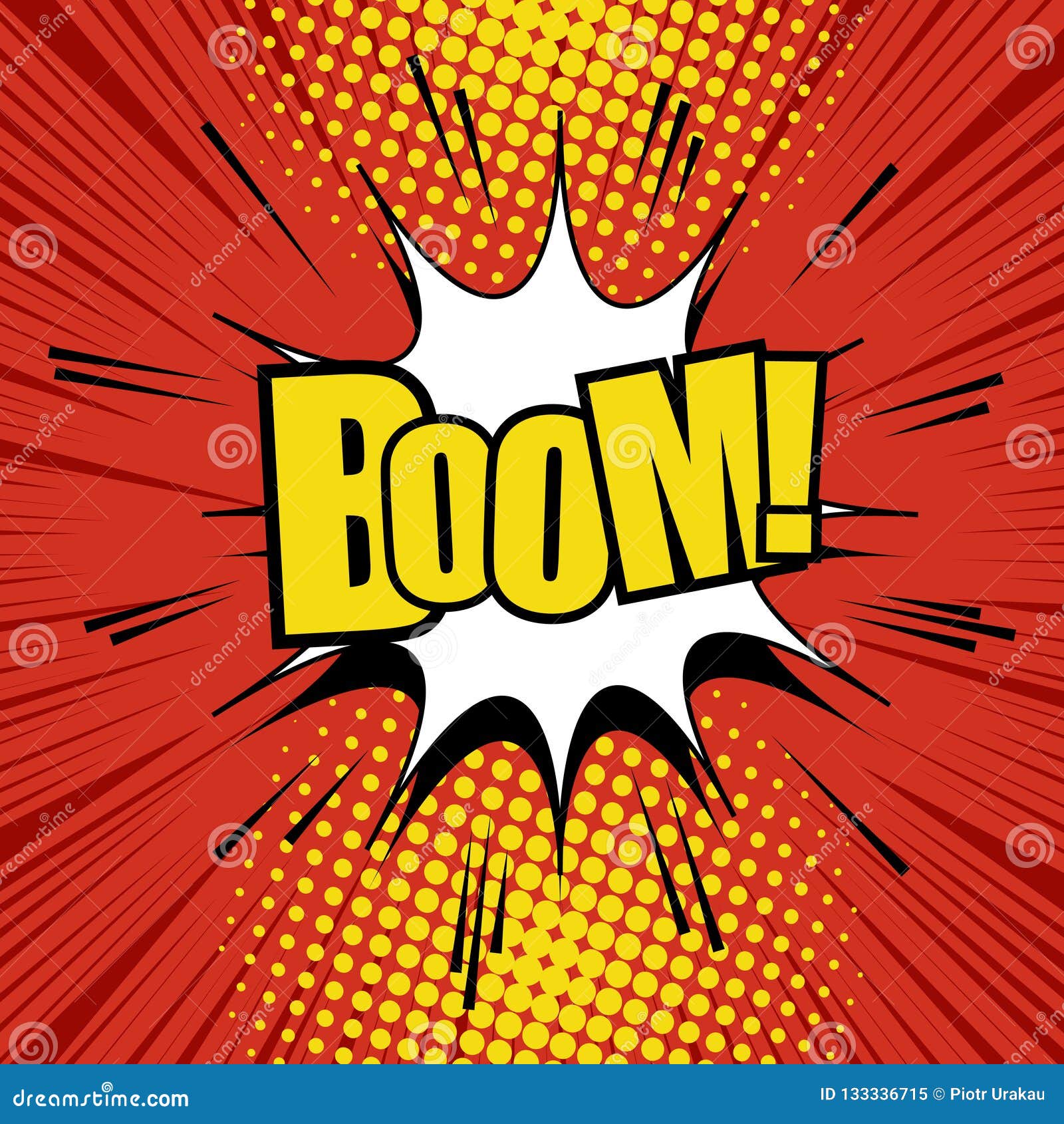 Comic Page Explosive Red Concept Stock Vector - Illustration of design ...