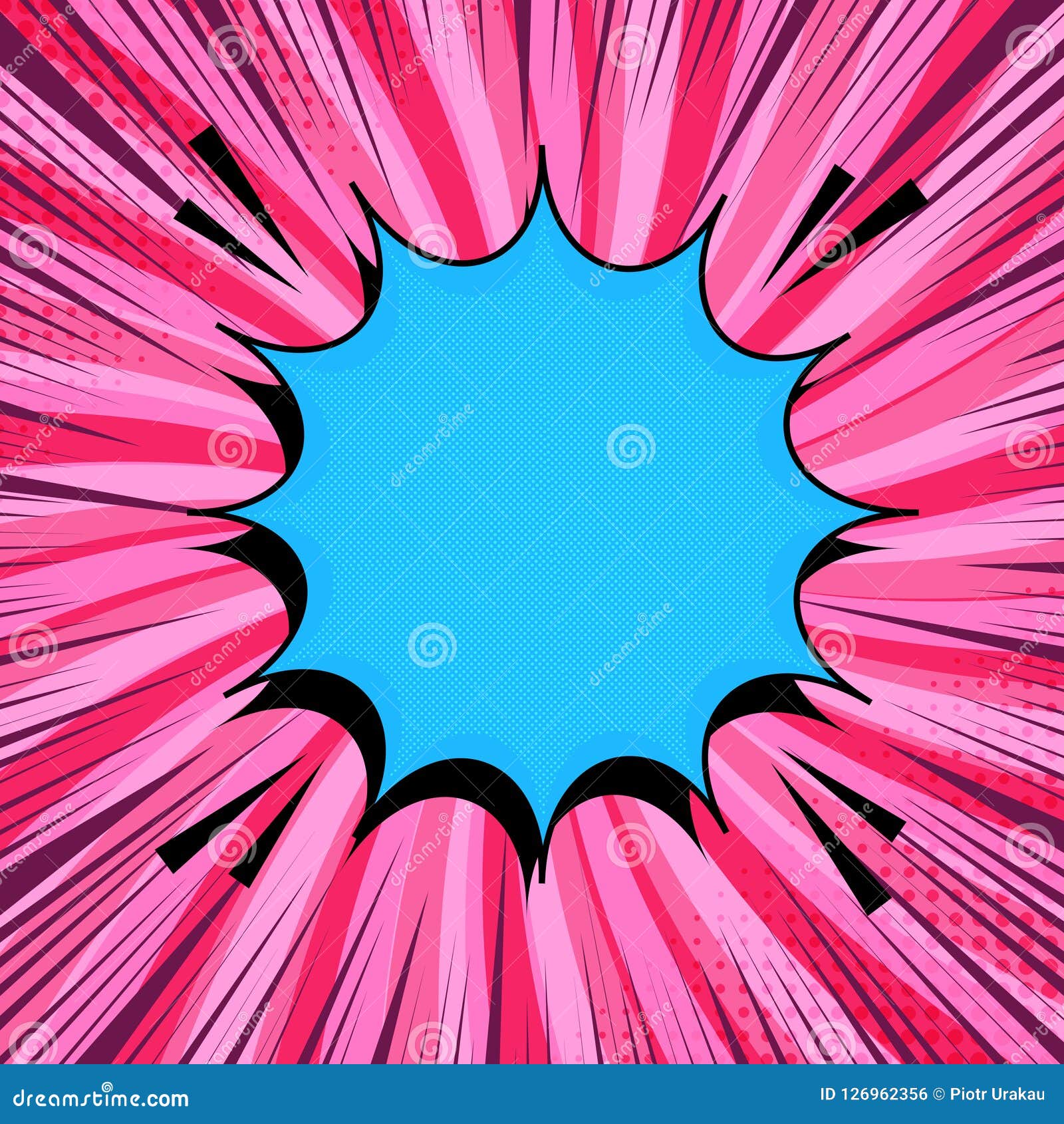 Comic Page Explosive Template Stock Vector - Illustration of halftone ...