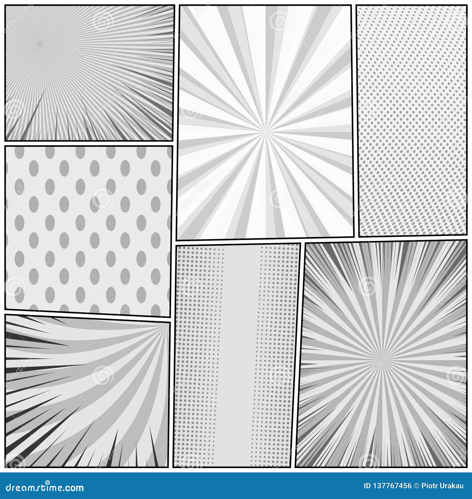 Comic Page Monochrome Concept Stock Vector - Illustration of artwork ...