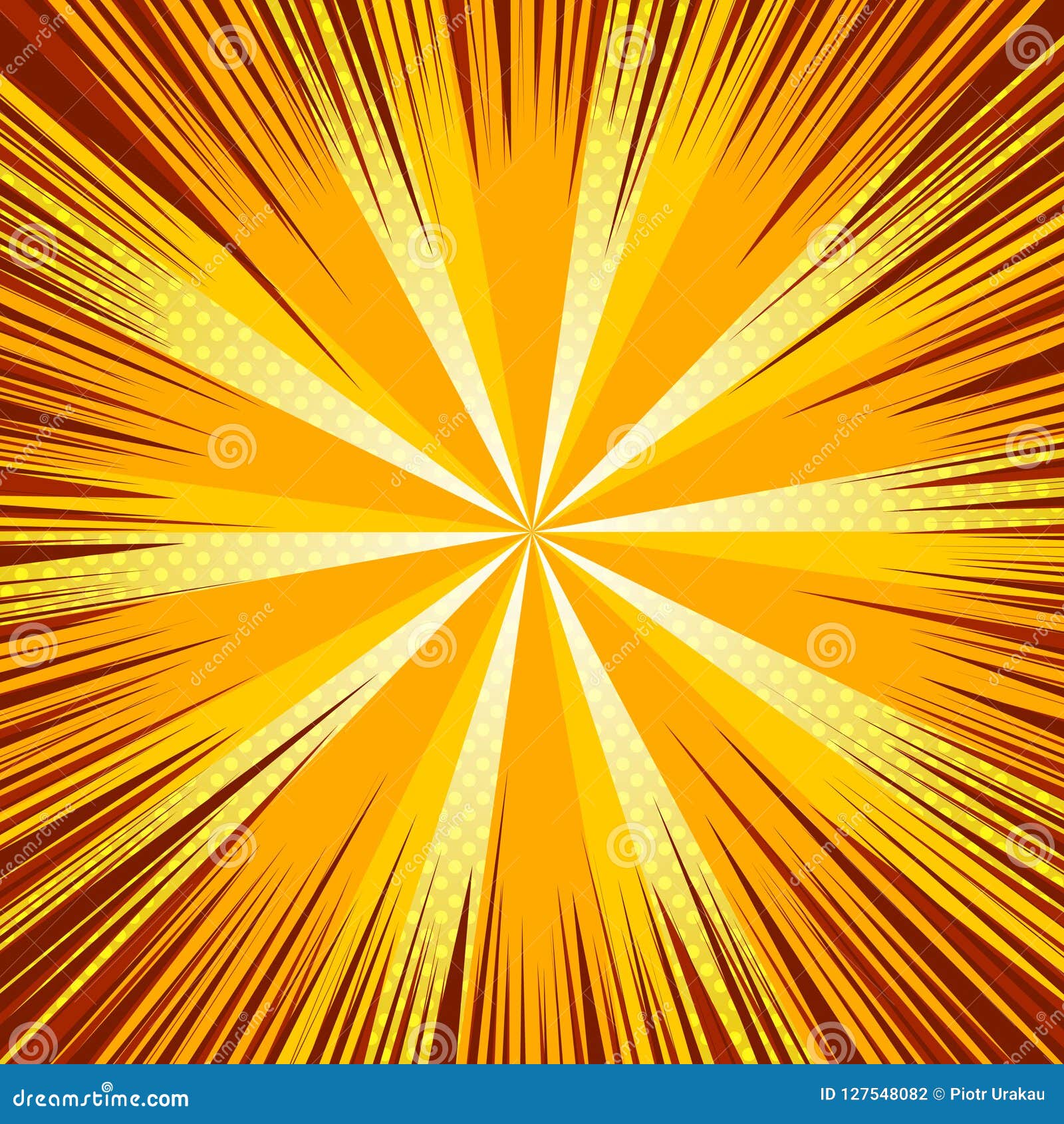 Comic Page Orange Bright Background Stock Vector - Illustration of ...