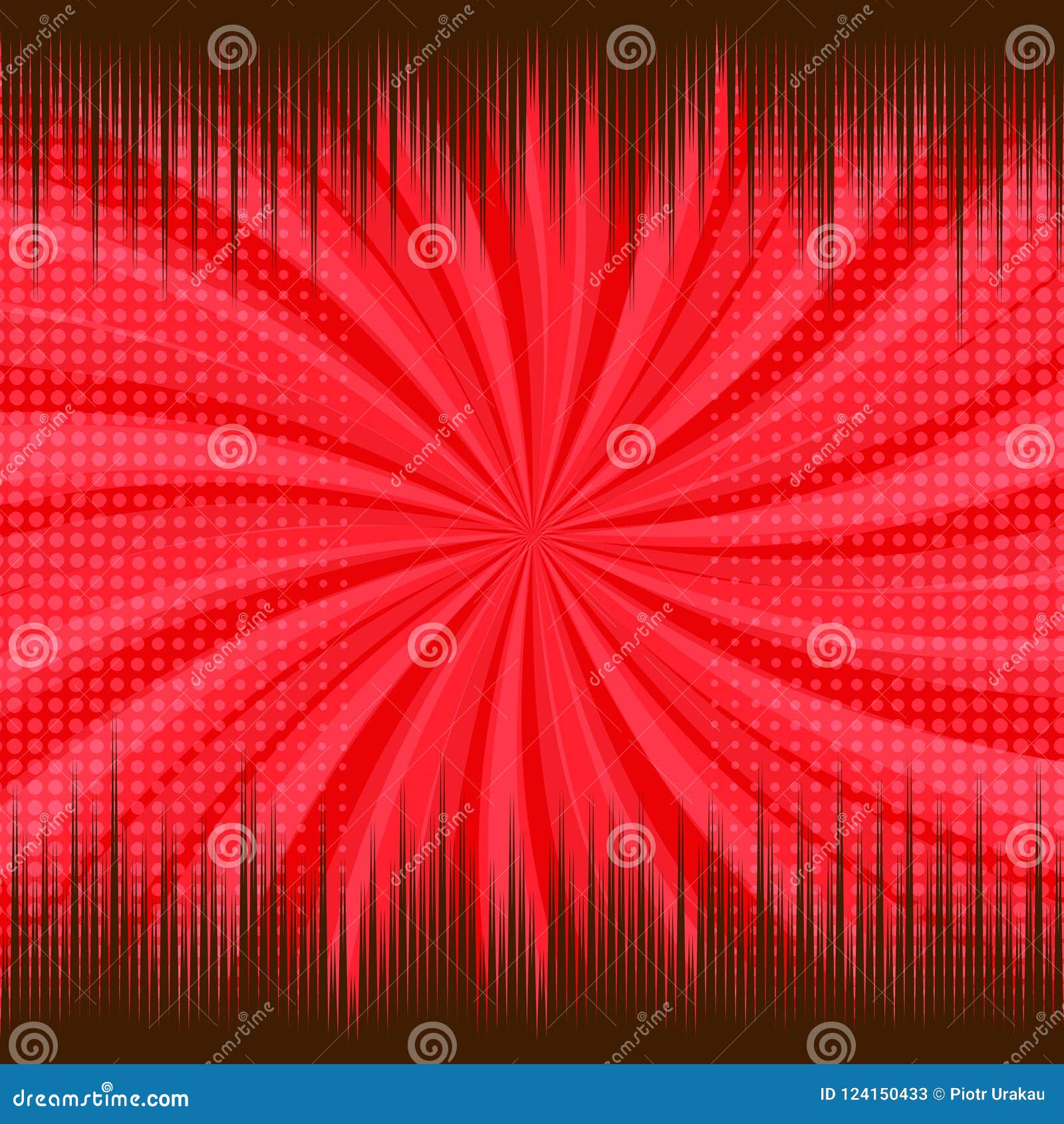 Comic Page Red Bright Template Stock Vector - Illustration of effect ...