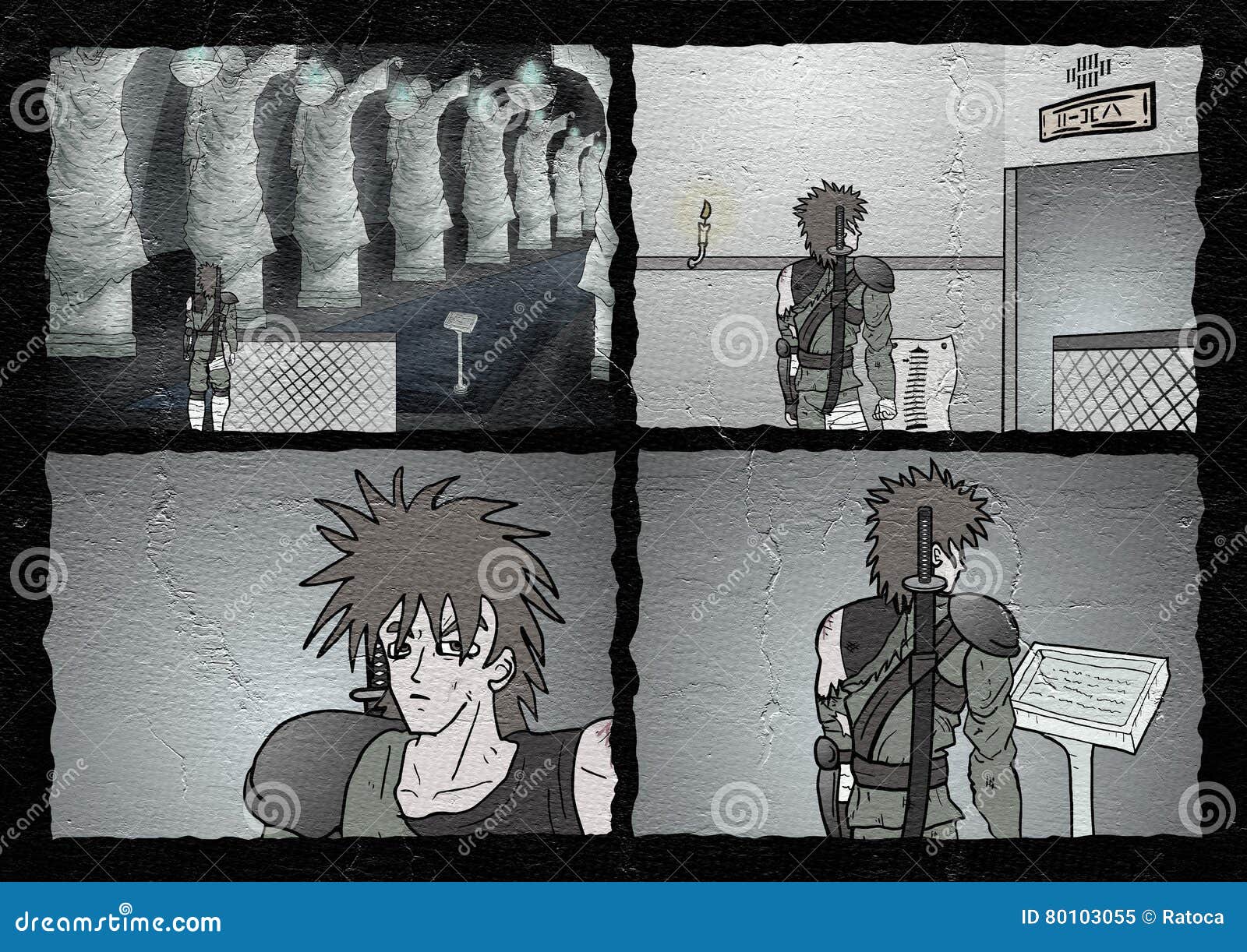 Comic page scene stock illustration. Illustration of draw - 80103055