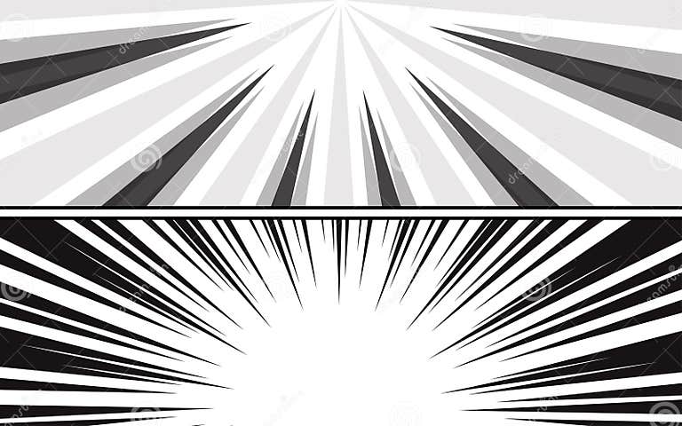 Comic Panel Background with Burst Radial Effect Stock Vector ...