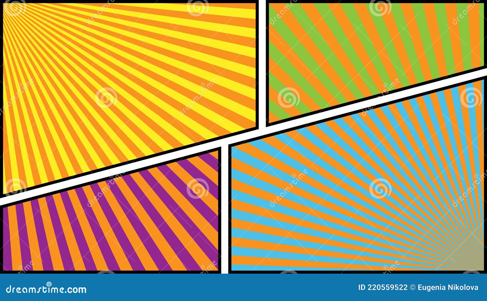 Comic Panels . Comics Book Page Template Size 16:9 Stock Vector ...