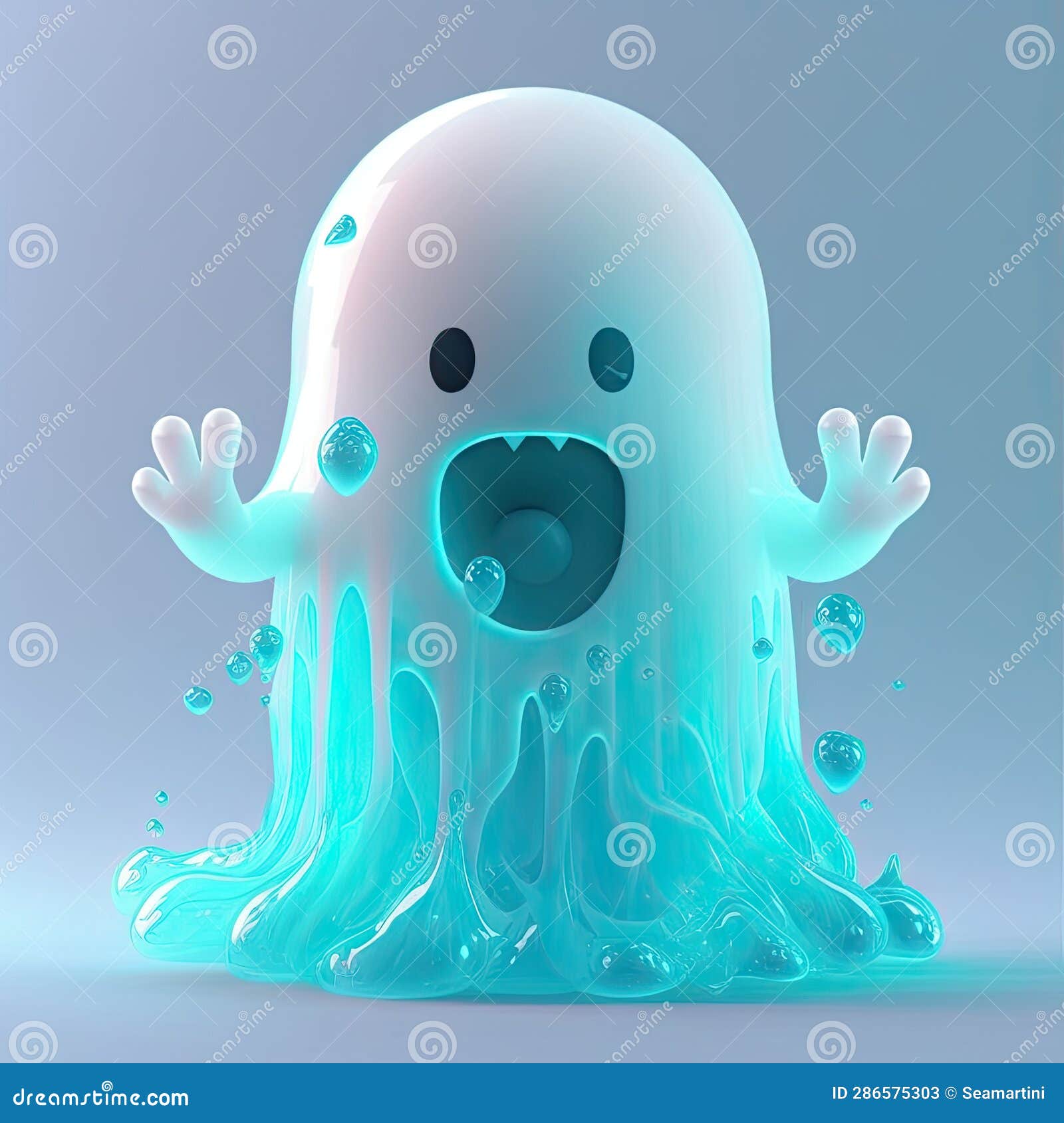 Fantasy Bizarre Ghost Funny Cartoon Character Stock Illustration ...