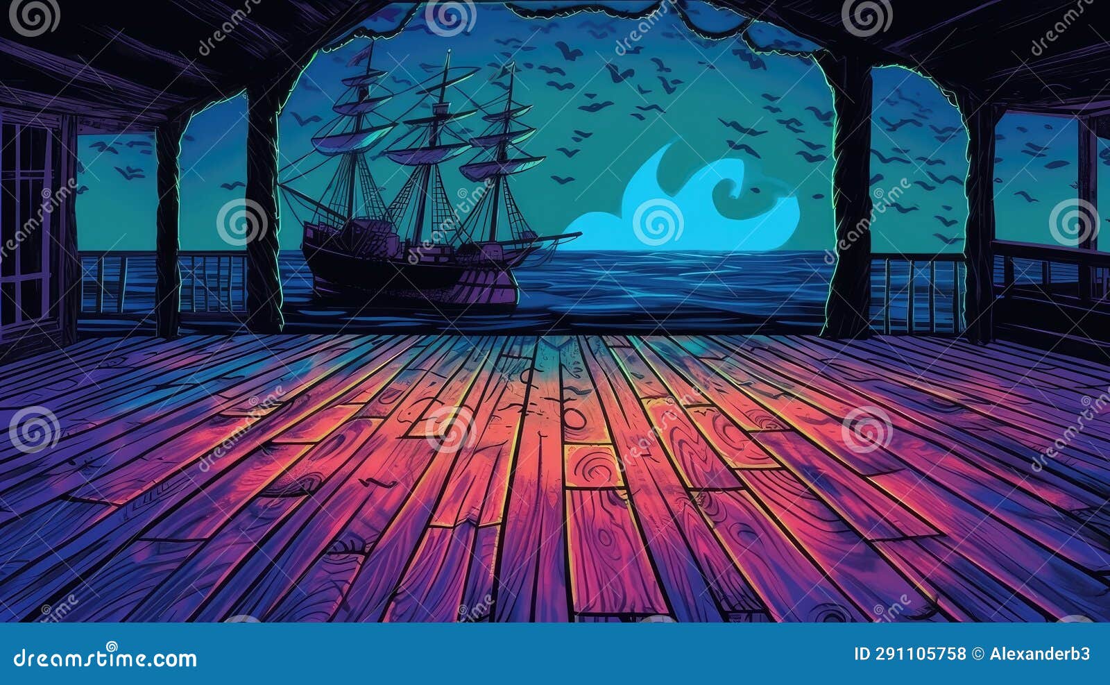 Pirate Ship Deck Stage