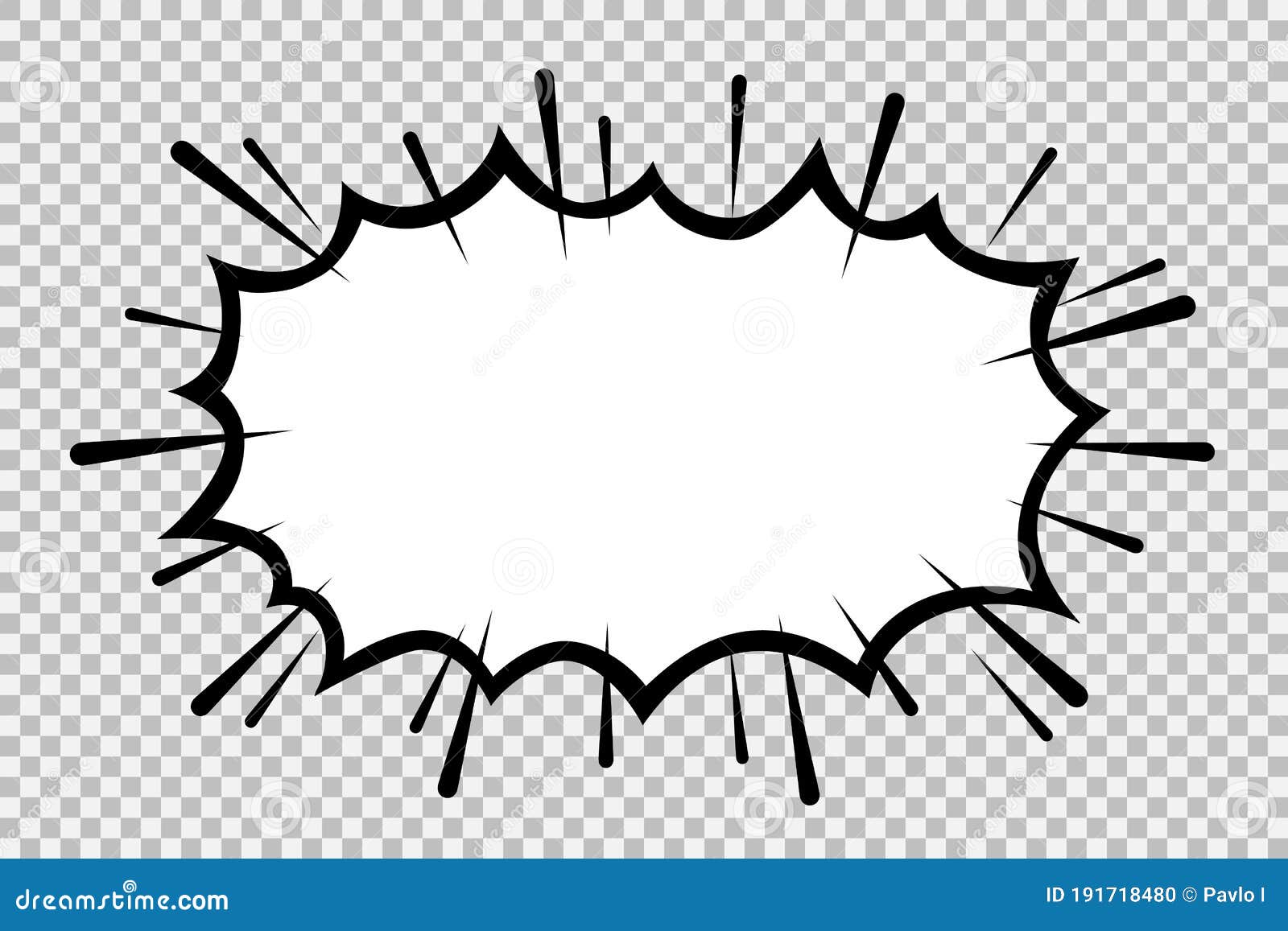 Comic Pop Art Splash Explosion Background. Speech Bubble with ...