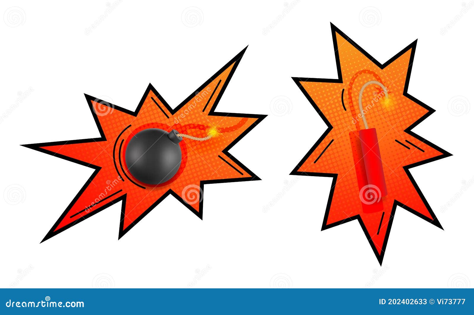 Bomb With Sparkling Fuse White Icons On Edged Square Buttons Cartoon ...