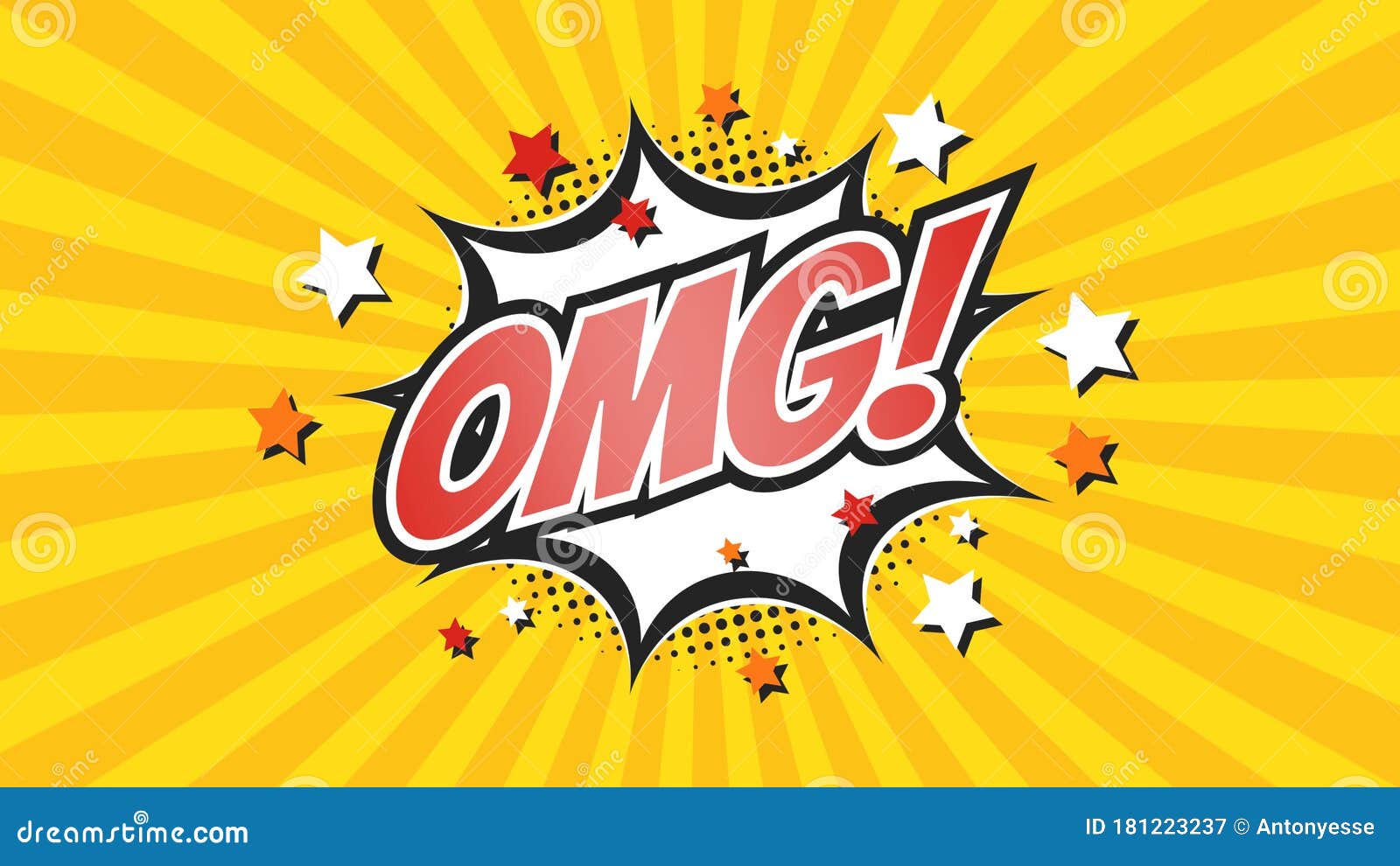 Comic Pop Art text message stock illustration. Illustration of opening ...