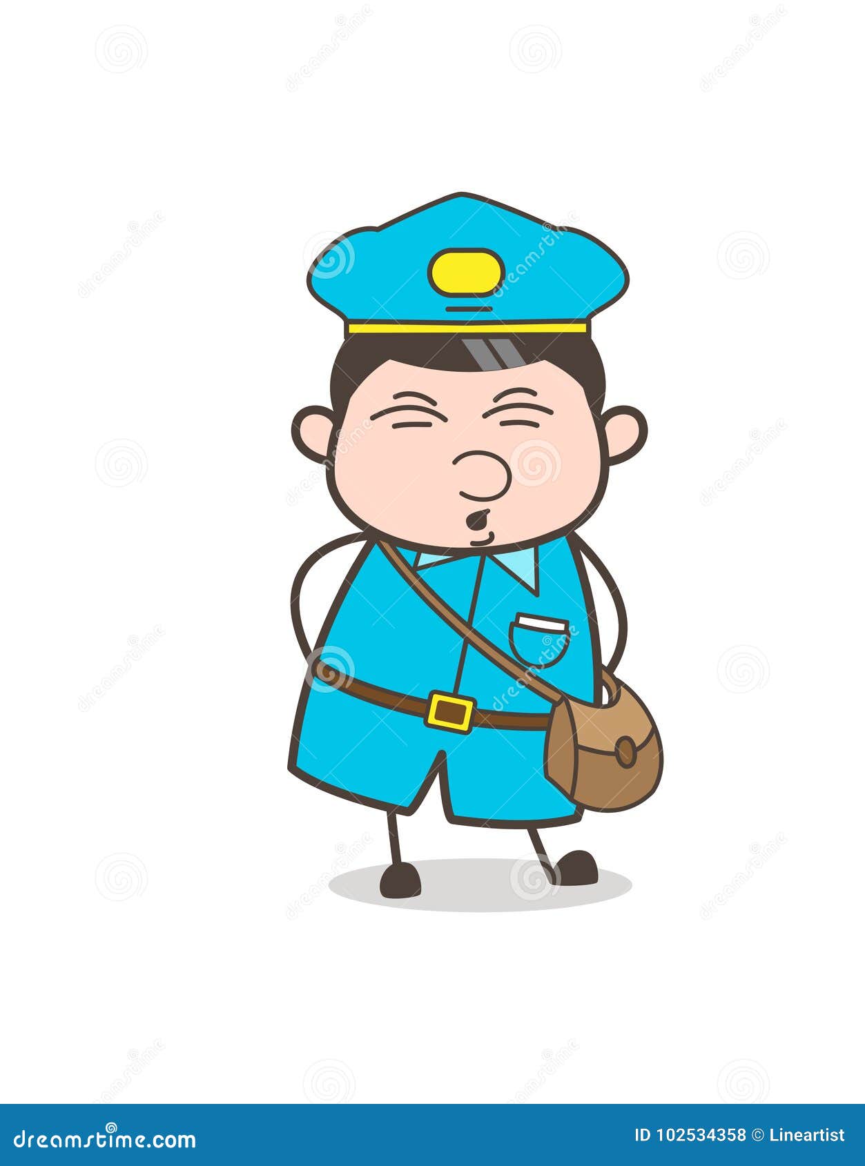 Comic Postman Making Funny Faces Vector Royalty-Free Stock Image ...