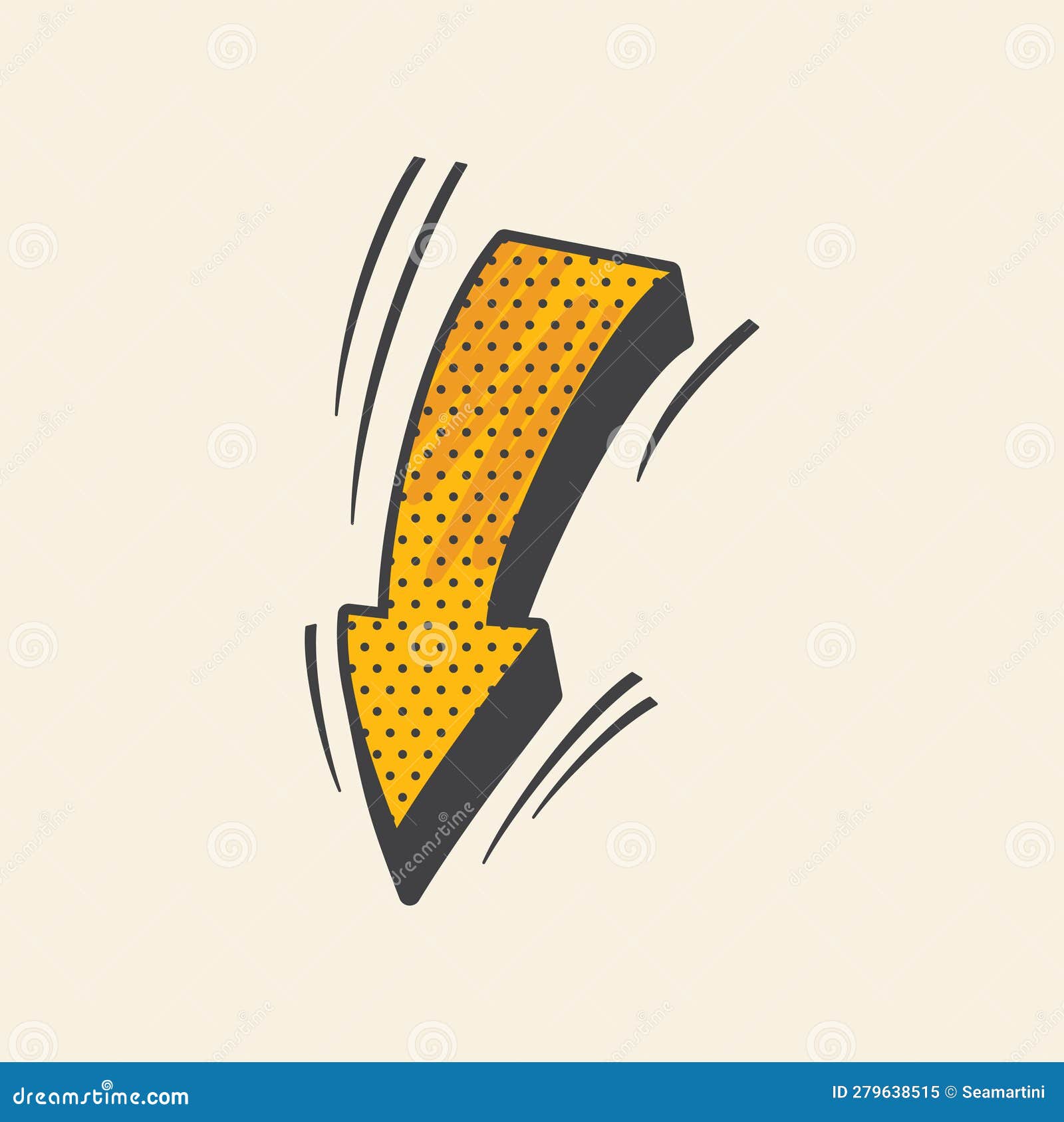 Comic Power Arrow, Storm Weather Lightning Flash Stock Vector ...