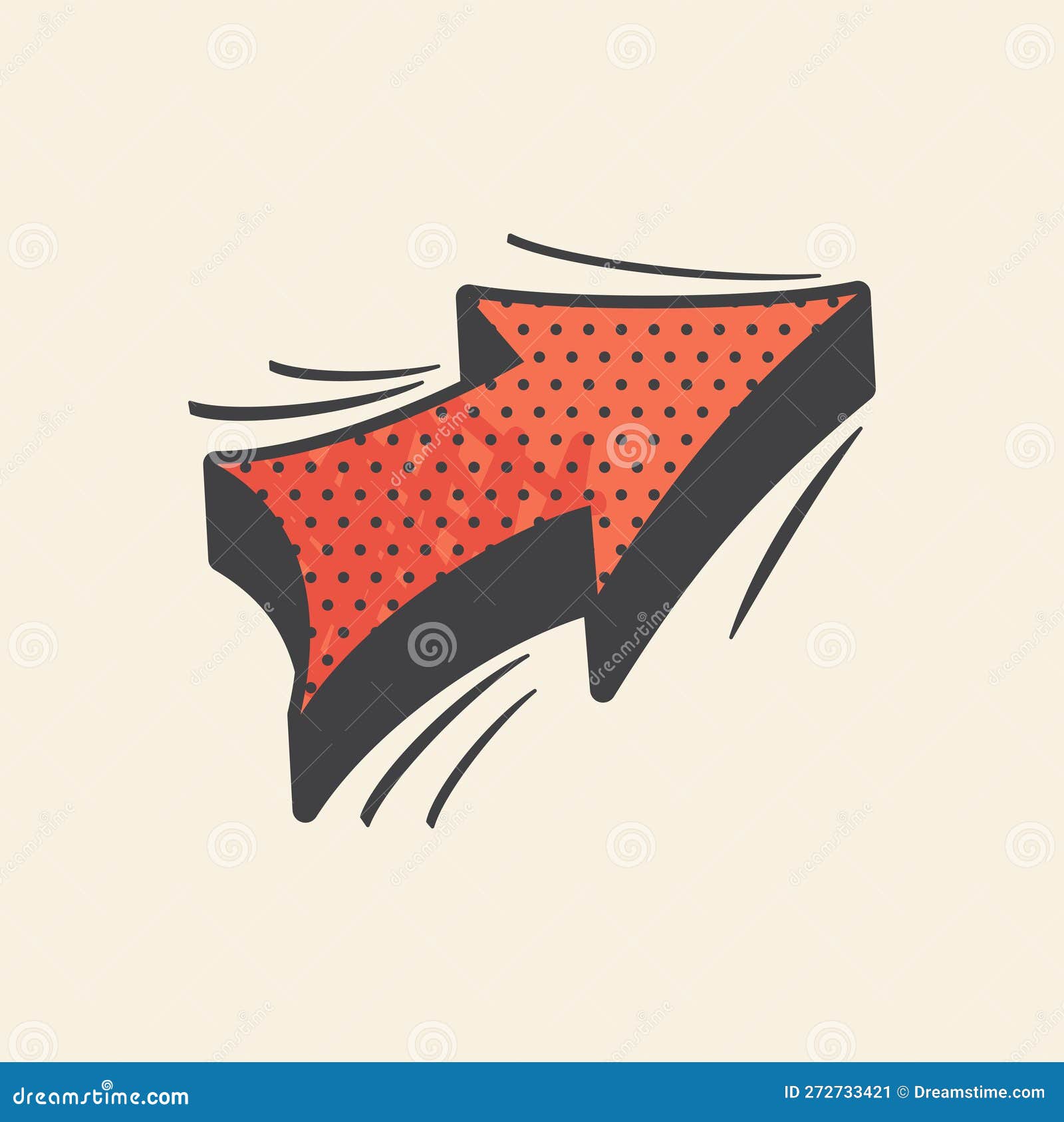 Comic Power Storm Weather Lightning Strike Arrow Stock Illustration ...