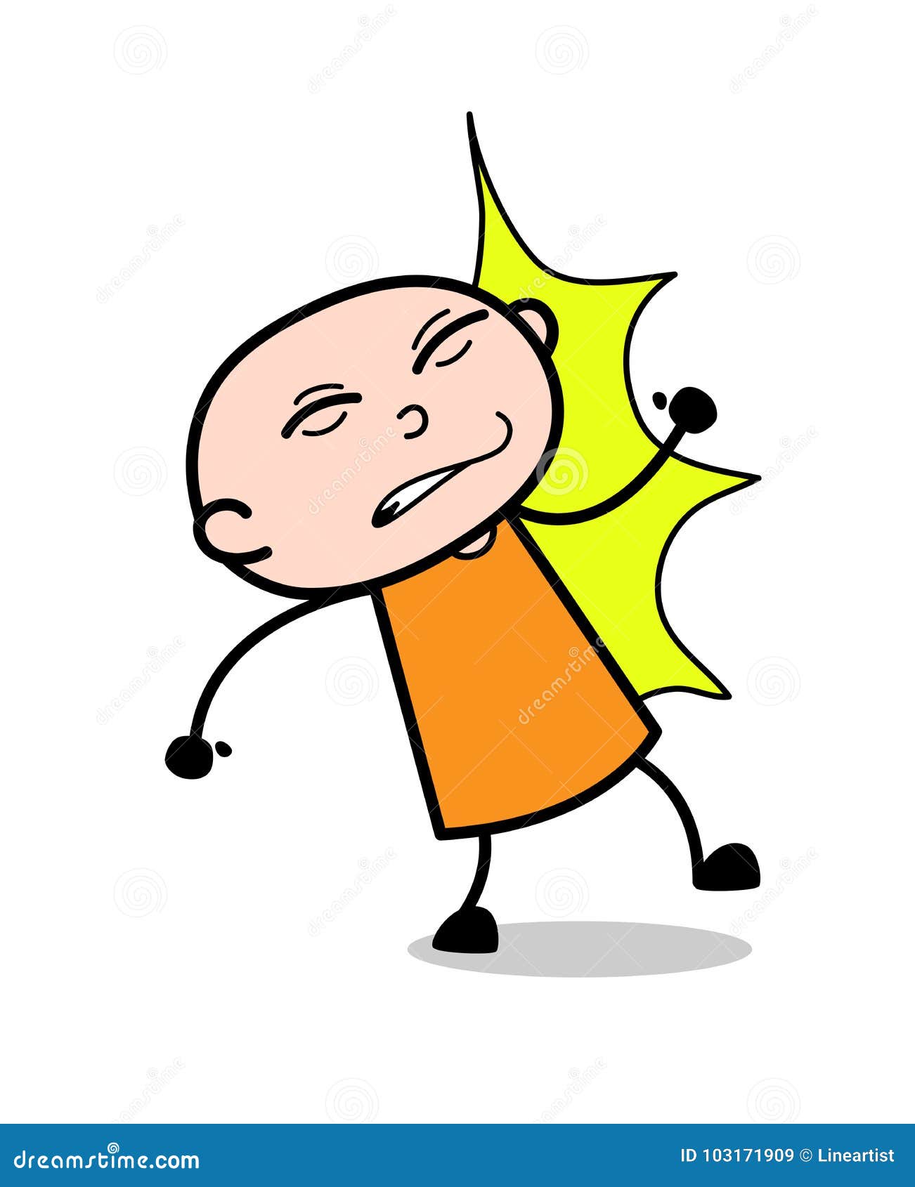 Comic Prisoner Man Got Hit on Face Stock Illustration - Illustration of ...