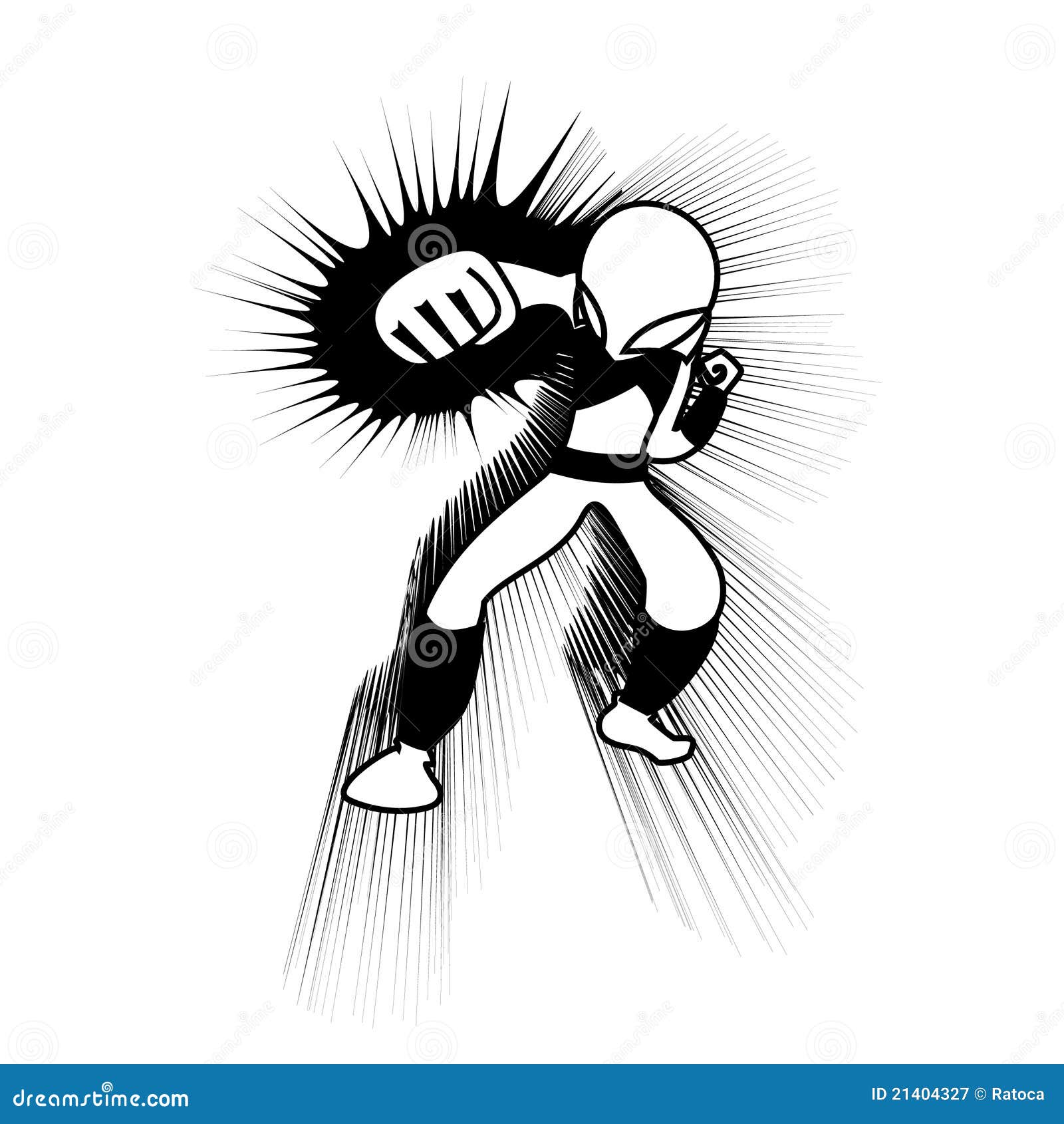 Comic punching stock vector. Illustration of wrestling - 21404327