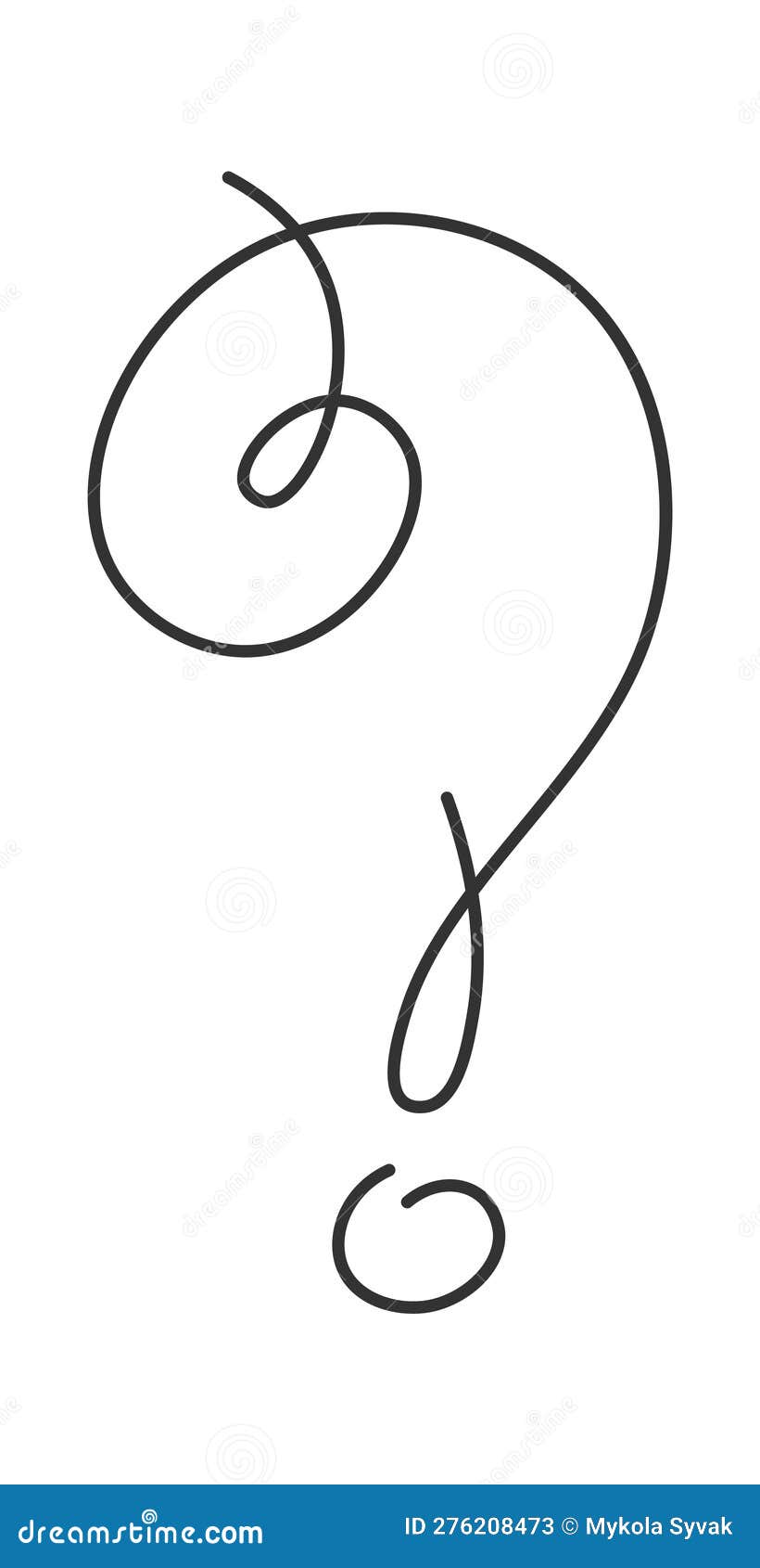 Comic Question Mark stock vector. Illustration of mark - 276208473