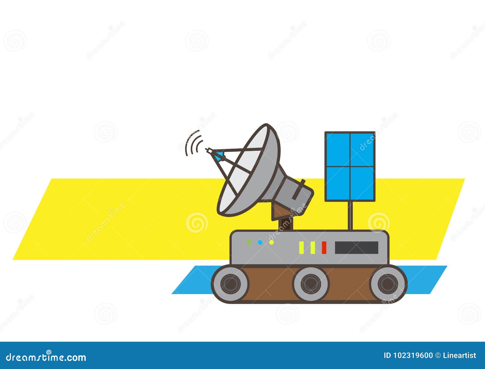 Comic Radar Machine Vector Illustration Stock Illustration ...
