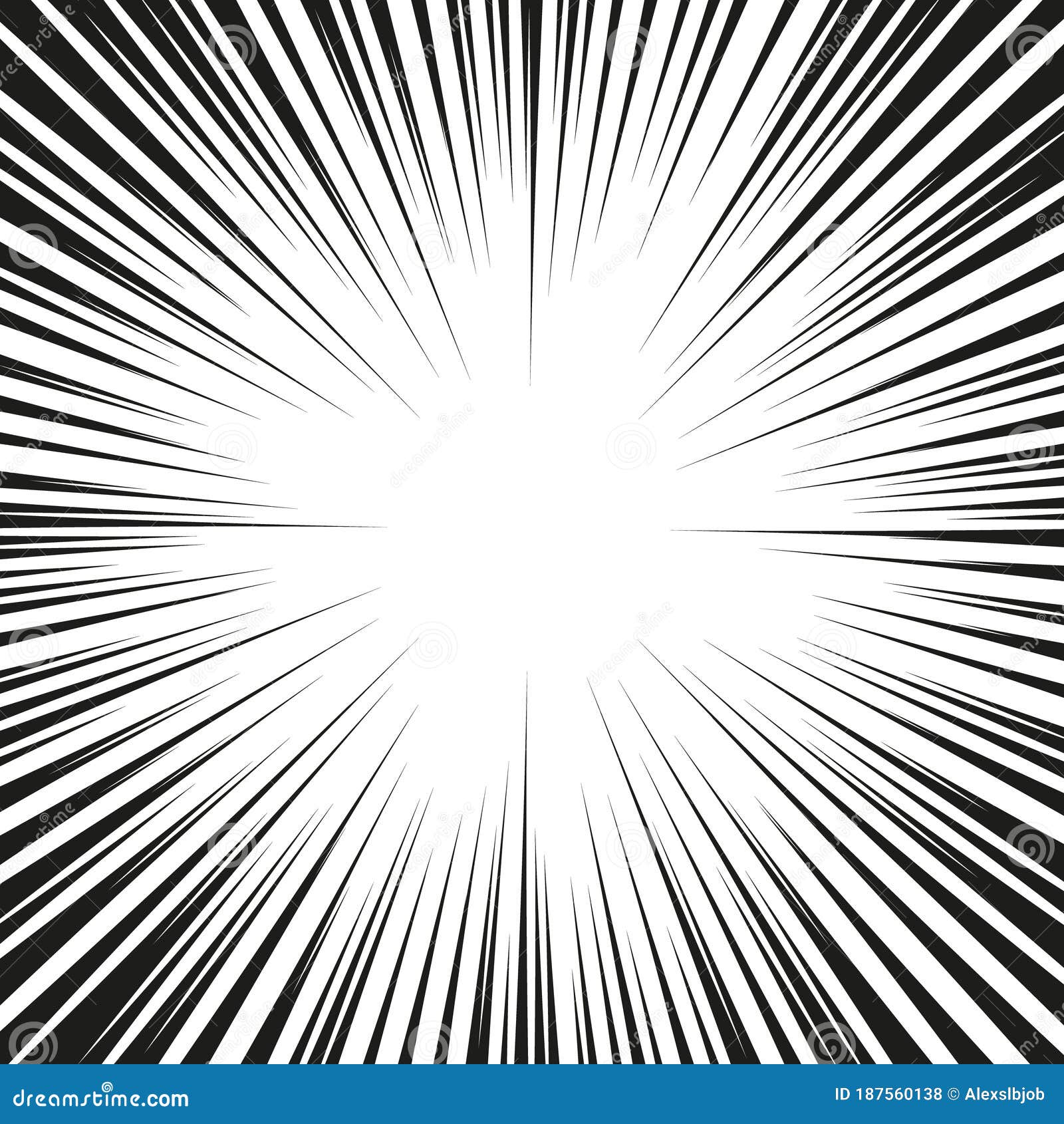 Graphic Explosion with Speed Lines. Comic Book Design Element. Vector ...