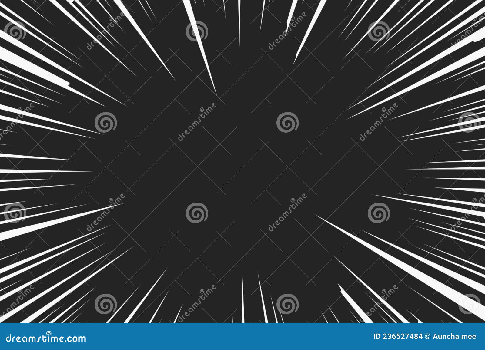 Comic Radial Speed Lines on Dark Background. Stock Photo - Image of ...