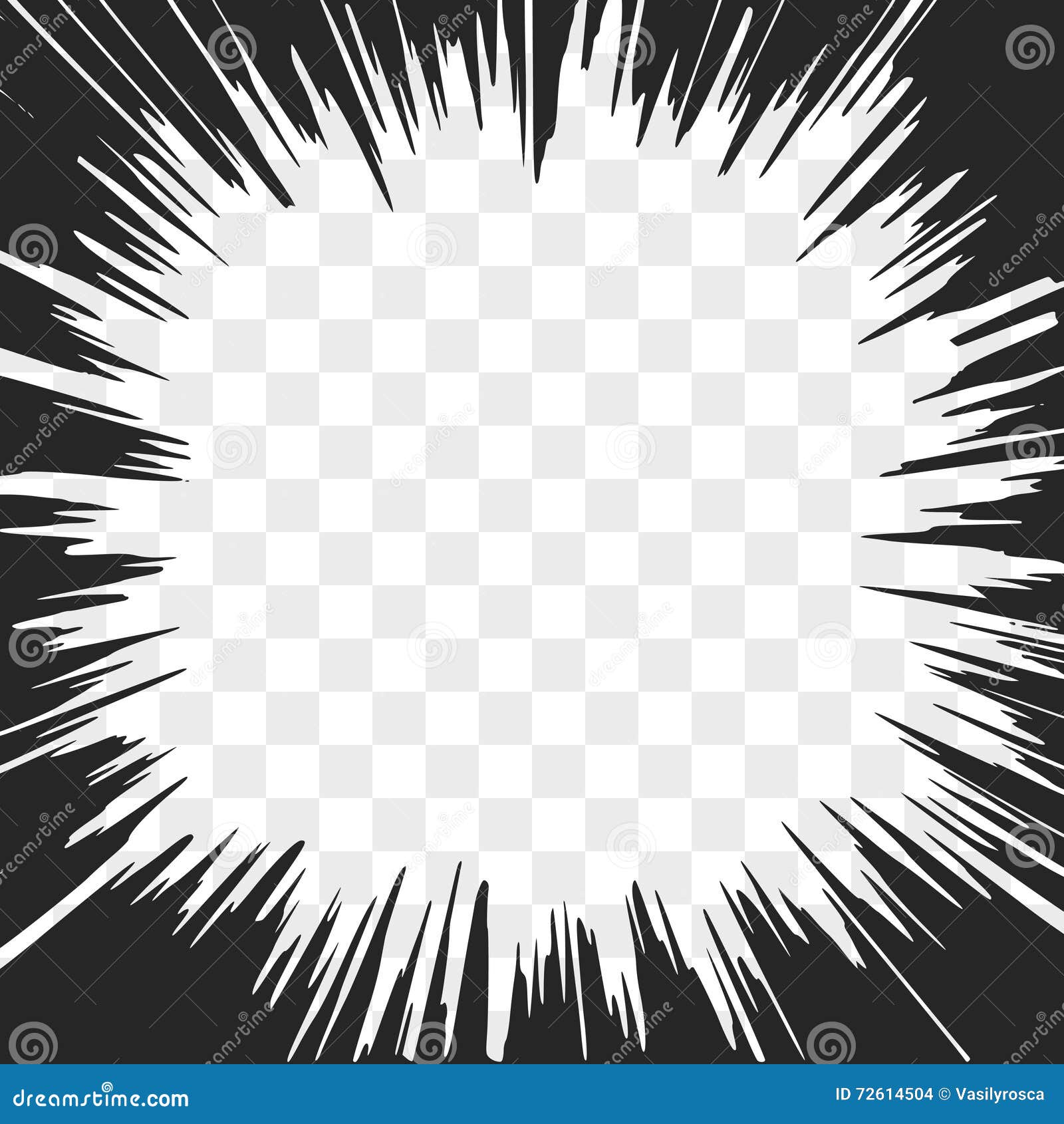 Comic Radial Speed Lines. Explosion with Speed Lines. Frame Design ...