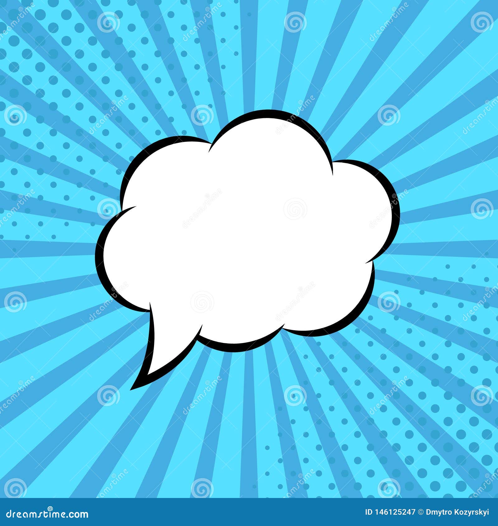 Art, Bubble Comics On Comic Rays Background Royalty-Free Illustration ...