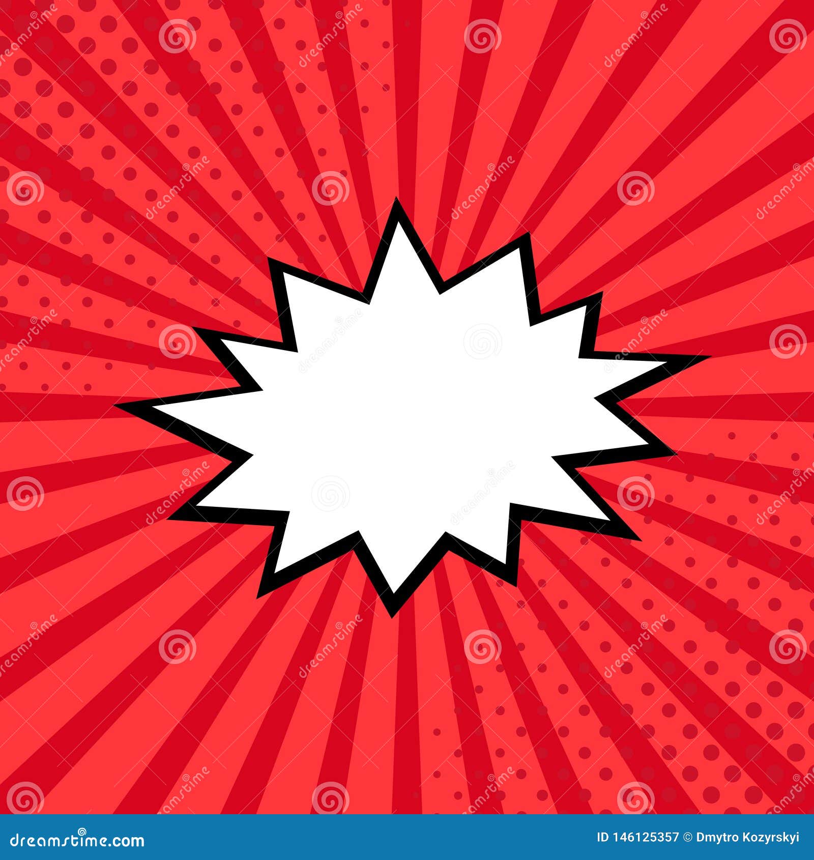 Comic Rays with Speech Bubbles. Comic Superhero Bubble. Comics Page ...