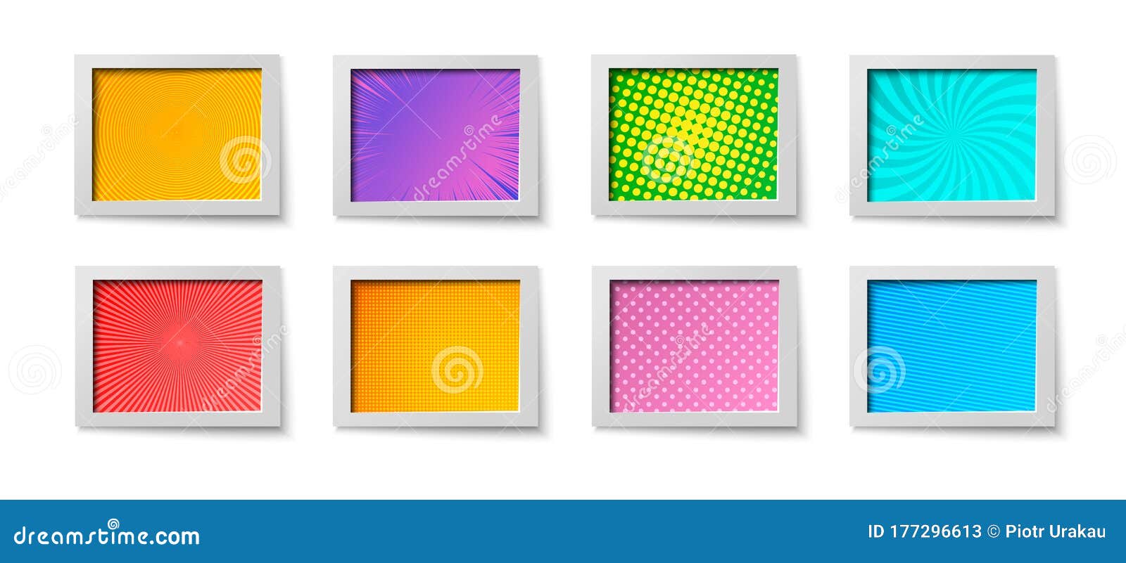 Comic Rectangular Colorful Frames Composition Stock Vector ...