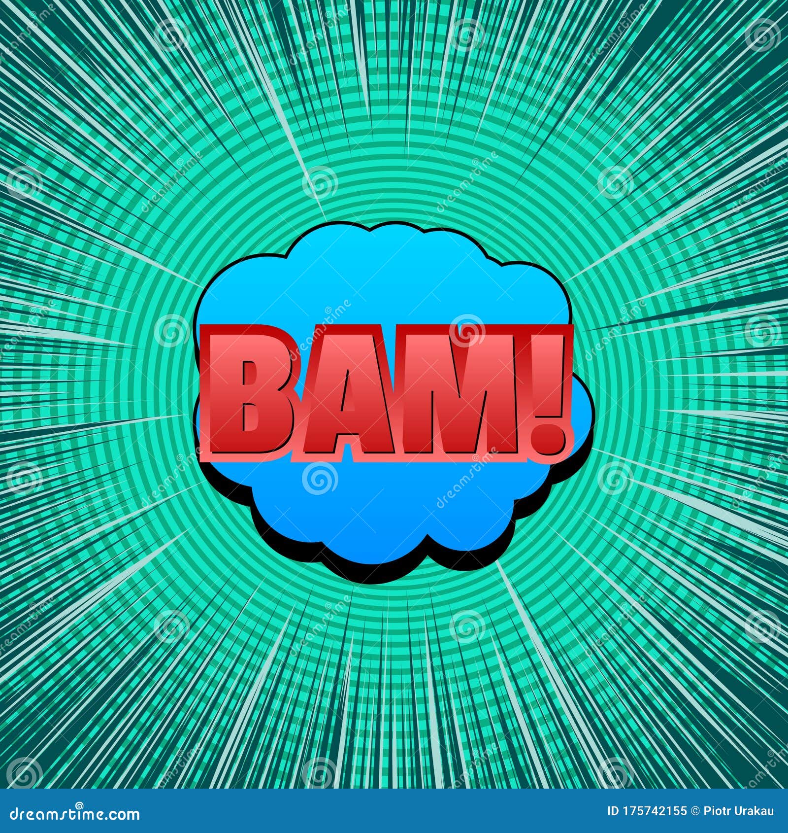 Comic Red Bam Wording Concept Stock Vector - Illustration of effect ...