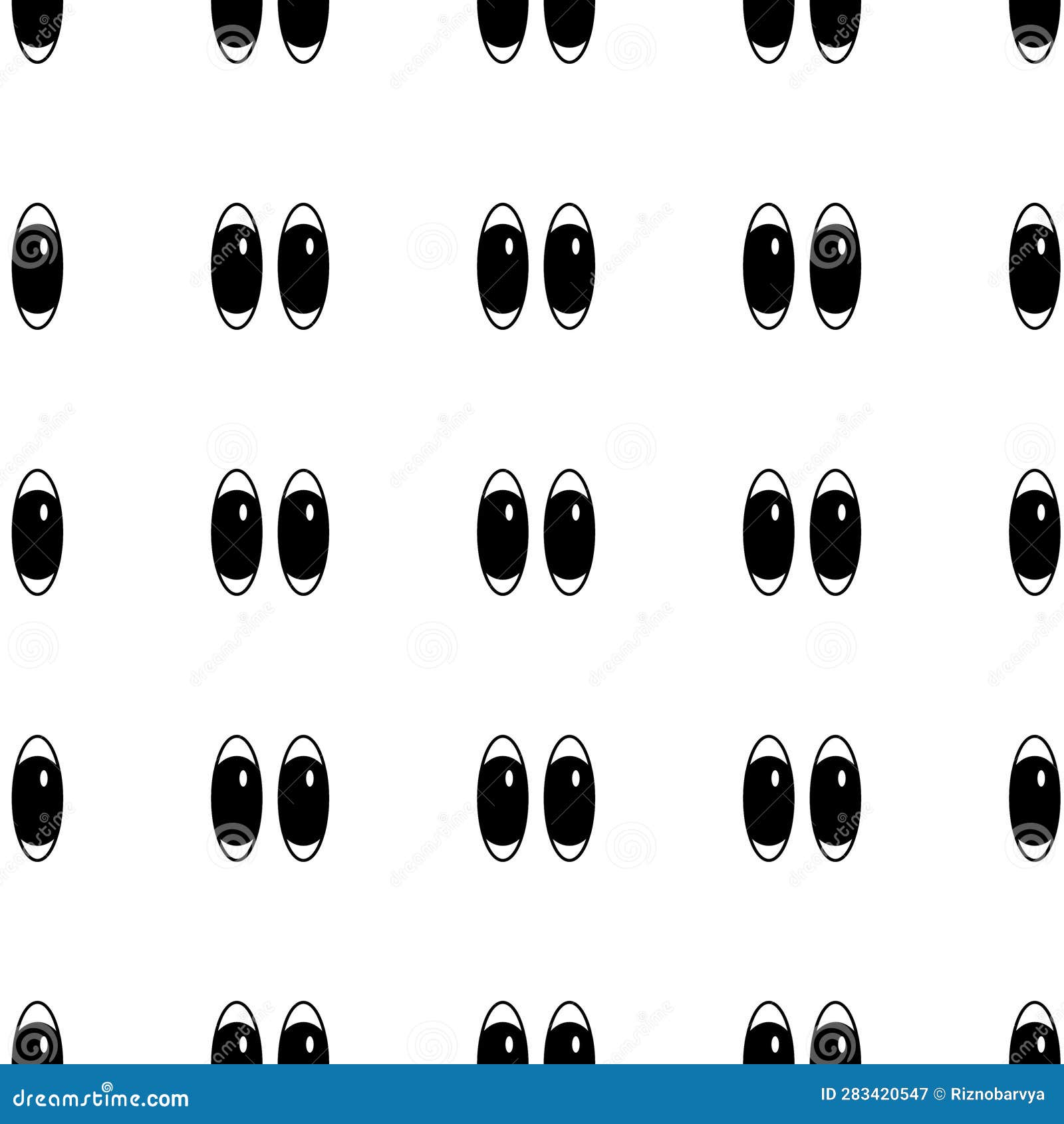 Comic Retro Eye Seamless Pattern. Eye with Large Pupil Stock Vector ...