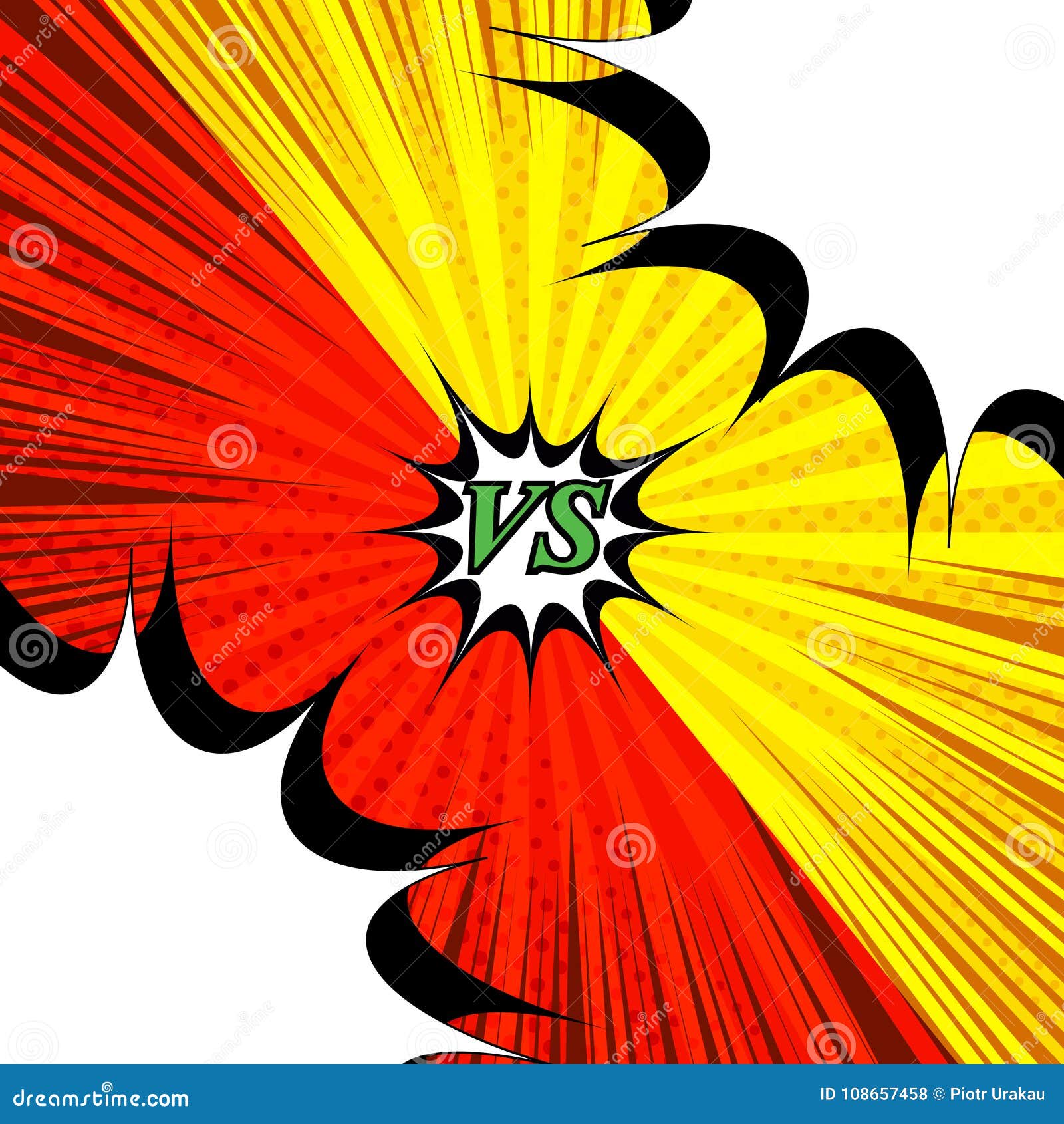 Comic Rivalry Bright Template Vector Illustration | CartoonDealer.com ...