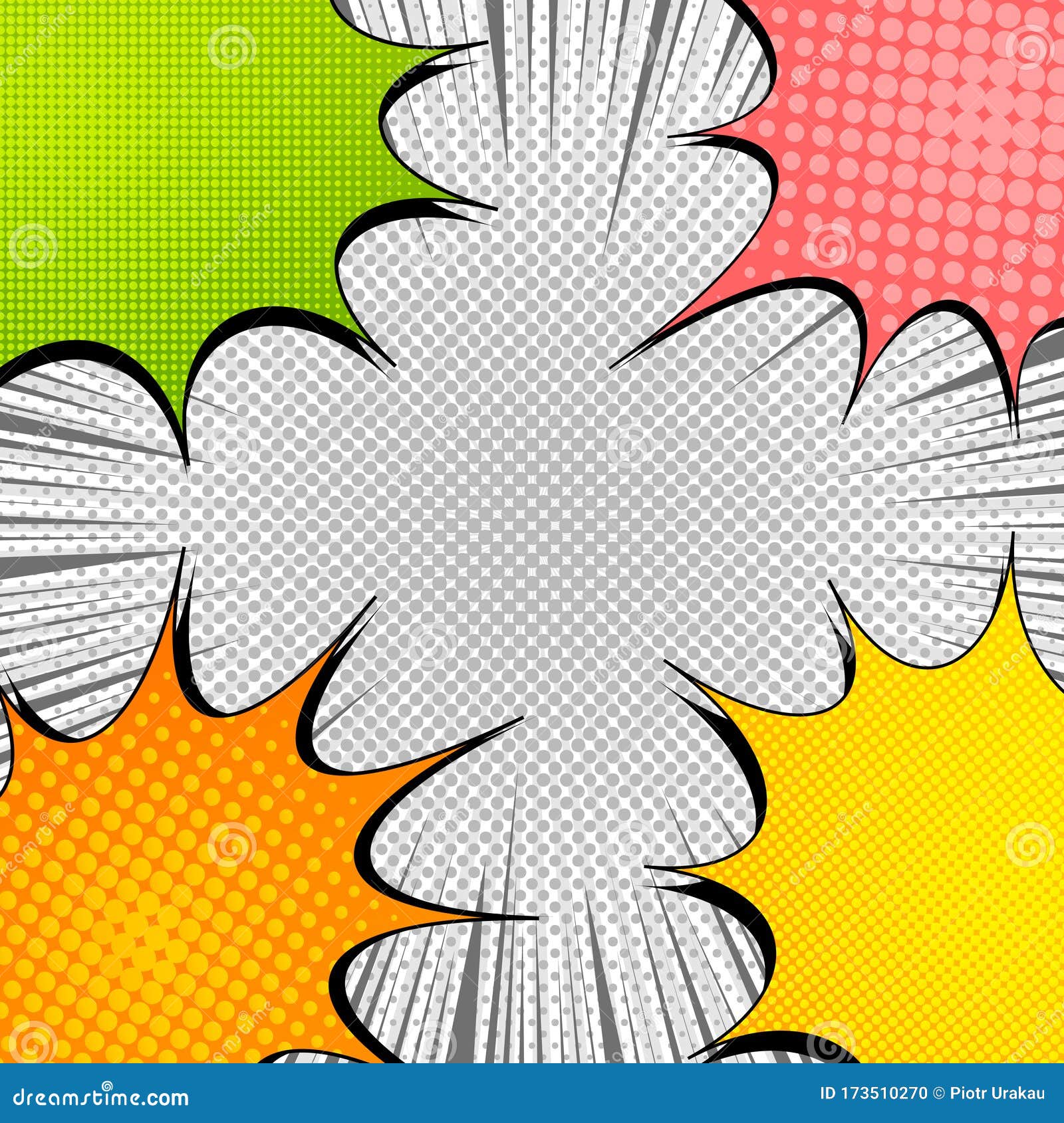 Comic Rivalry Bright Template Vector Illustration | CartoonDealer.com ...