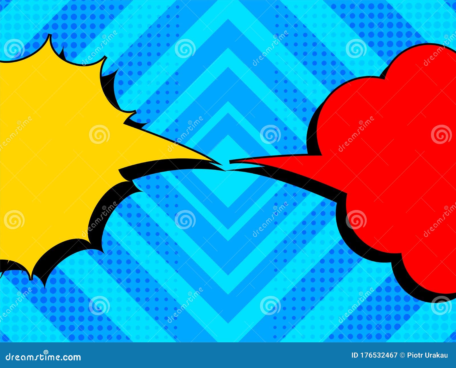 Comic Rivalry Colorful Concept Cartoon Vector | CartoonDealer.com ...
