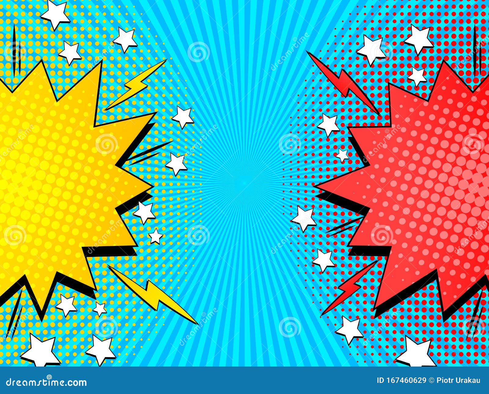Comic Rivalry And Dueling Background Vector Illustration ...