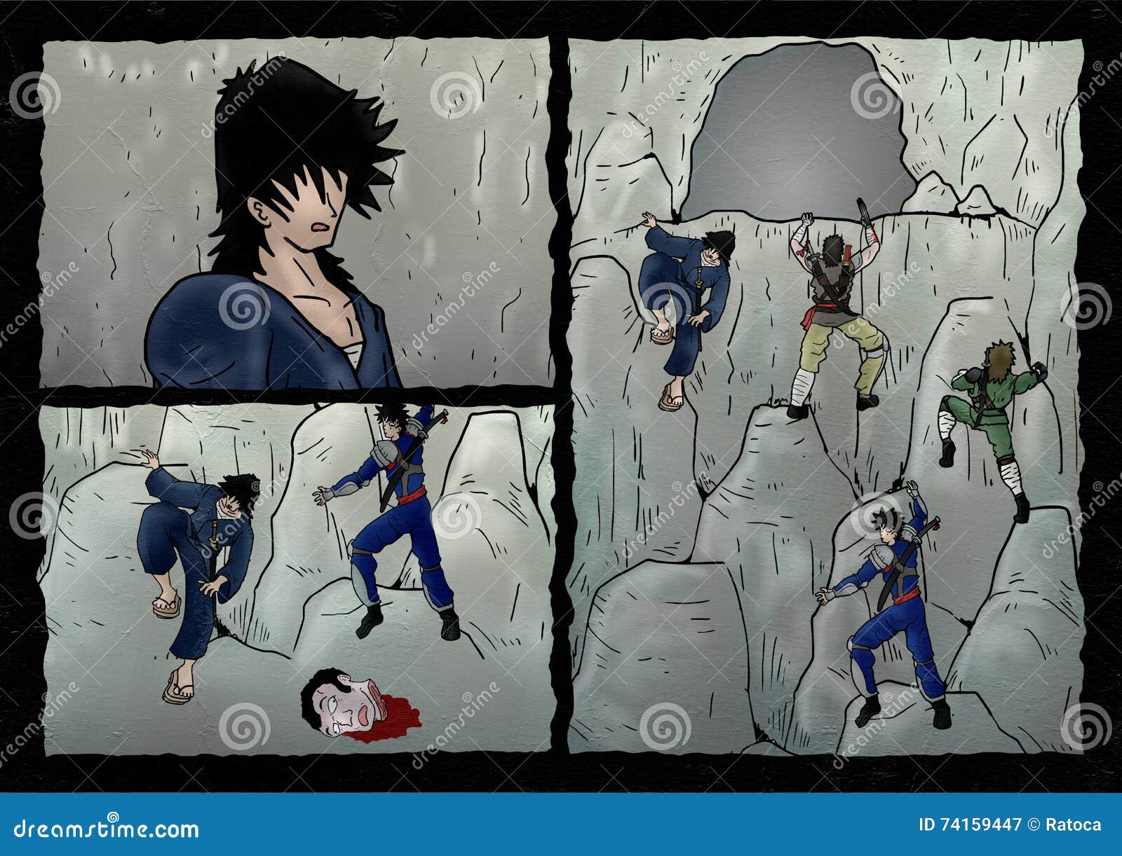 Comic scene stock illustration. Illustration of page - 74159447