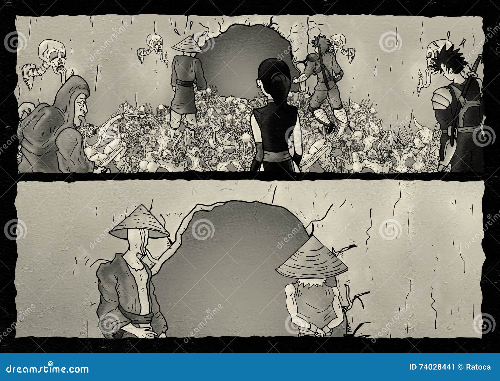 Comic scene stock illustration. Illustration of expressive - 74028441