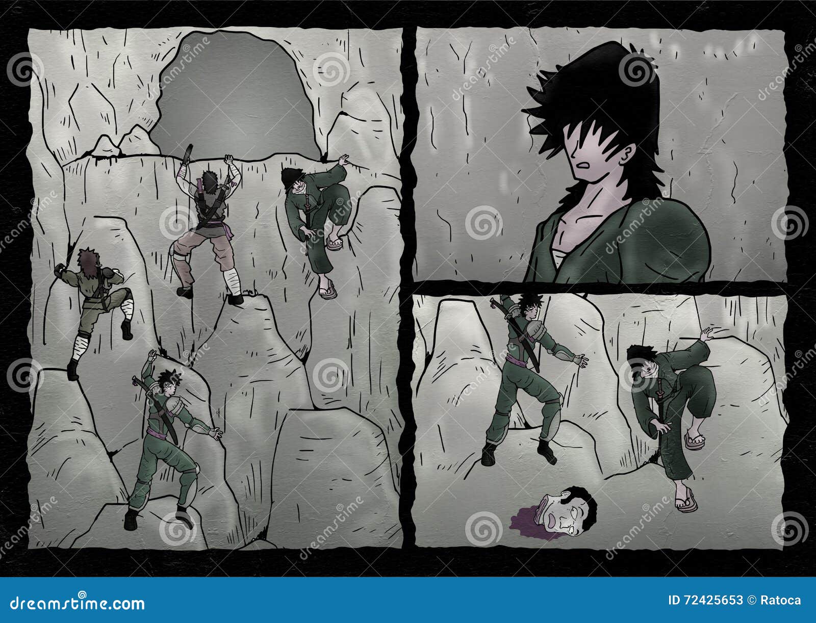 Comic scene stock illustration. Illustration of msytery - 72425653