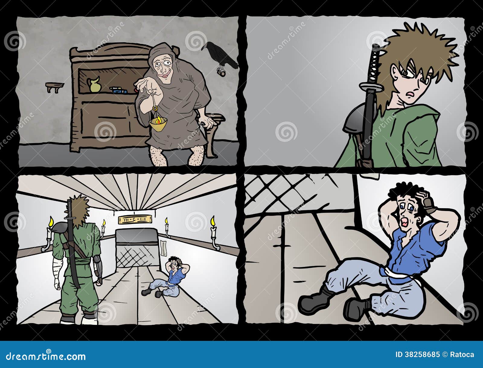 Comic scenes stock vector. Illustration of scenes, conversation - 38258685