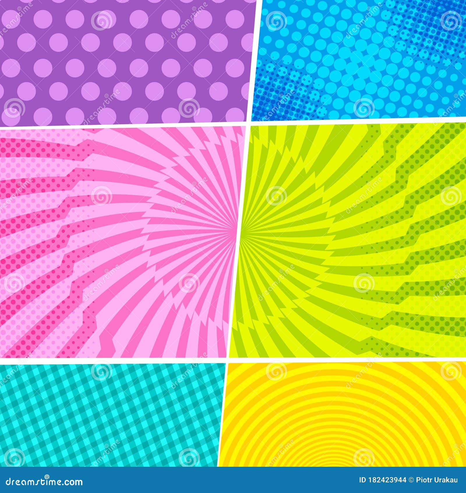 Comic Scenes Light Composition Stock Vector - Illustration of graphics ...