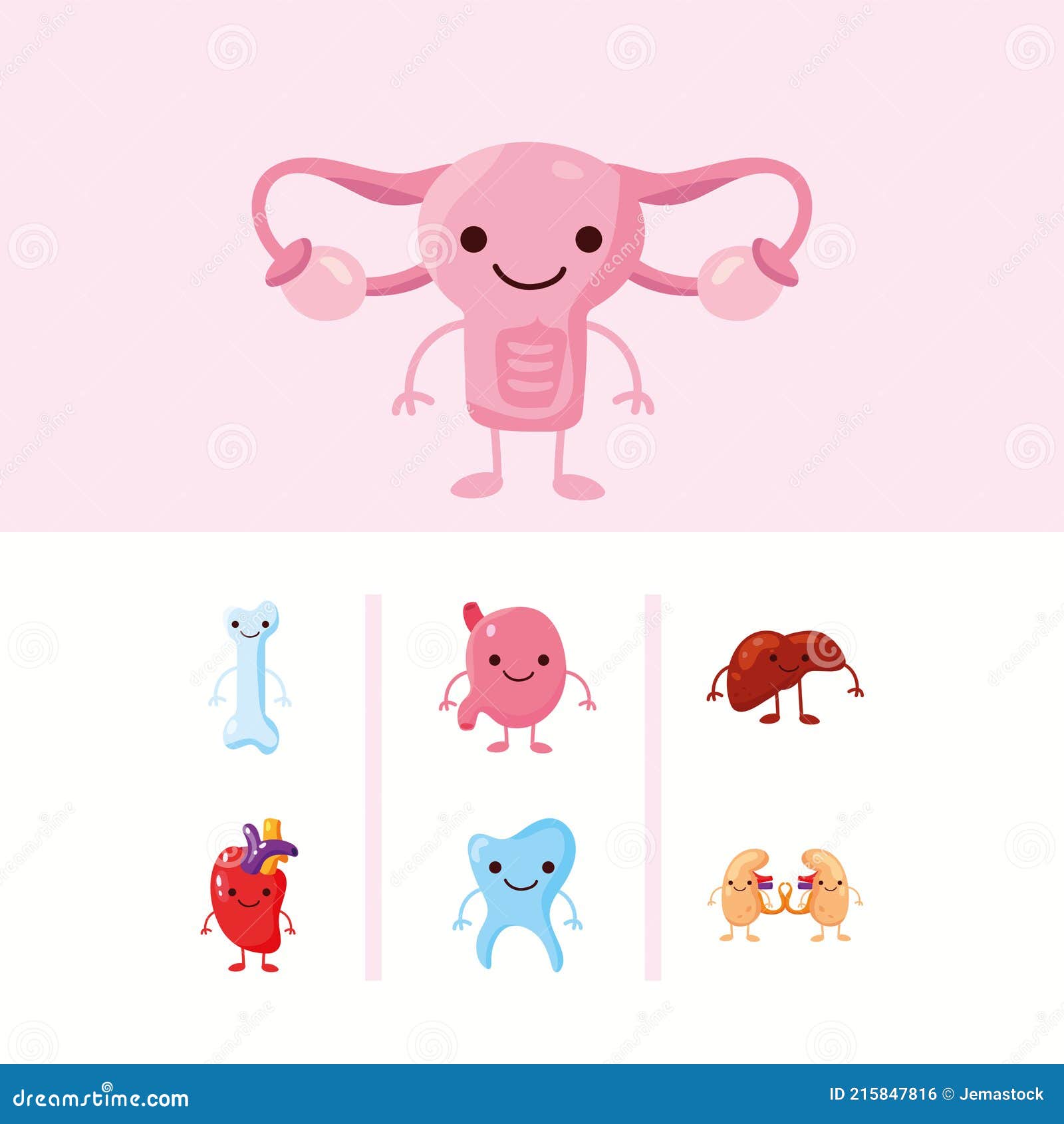 Comic seven organs stock vector. Illustration of funny - 215847816