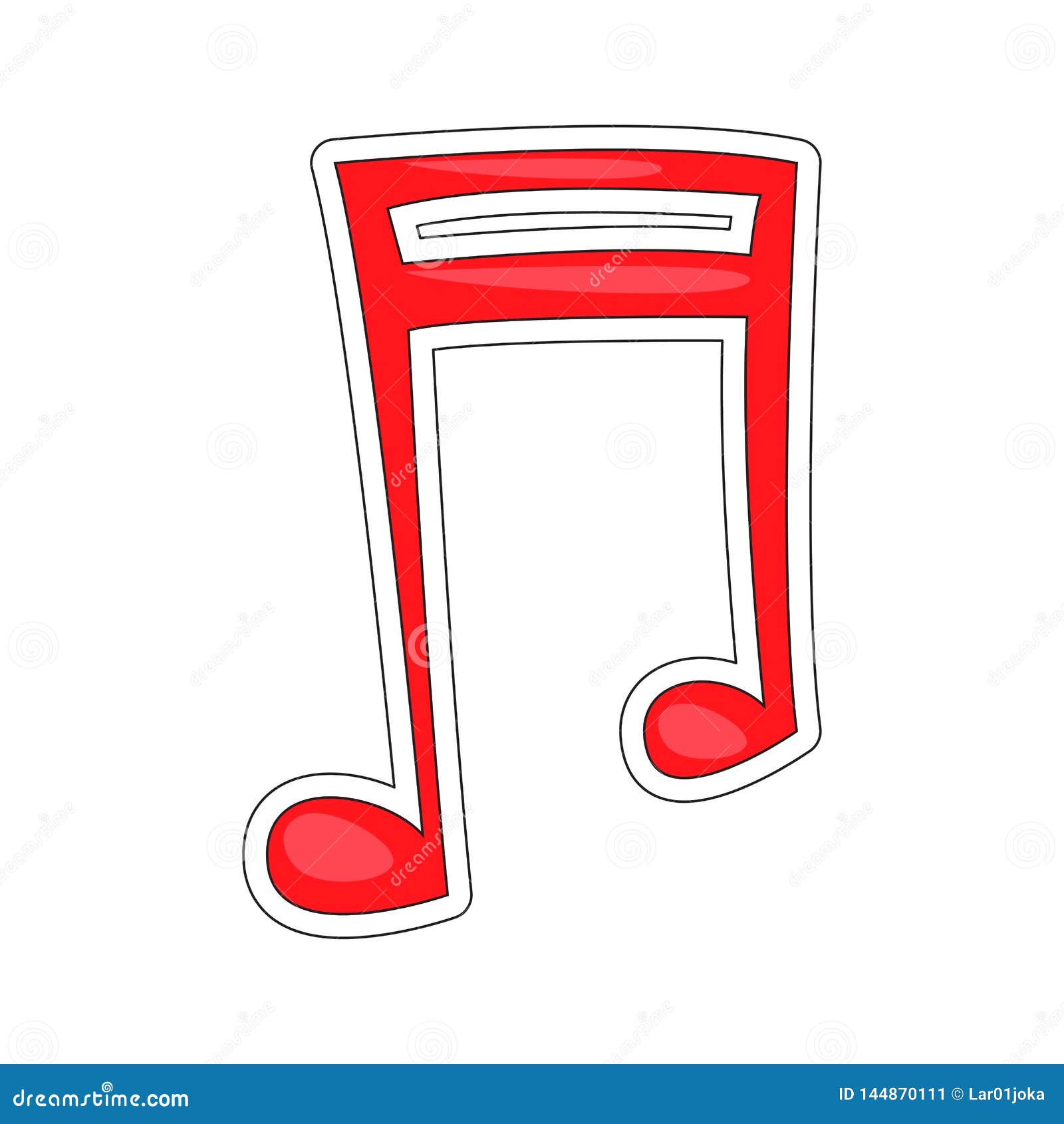 Sixteenth Beamed Music Note Symbol. Abstract Night Sky Background Stock ...