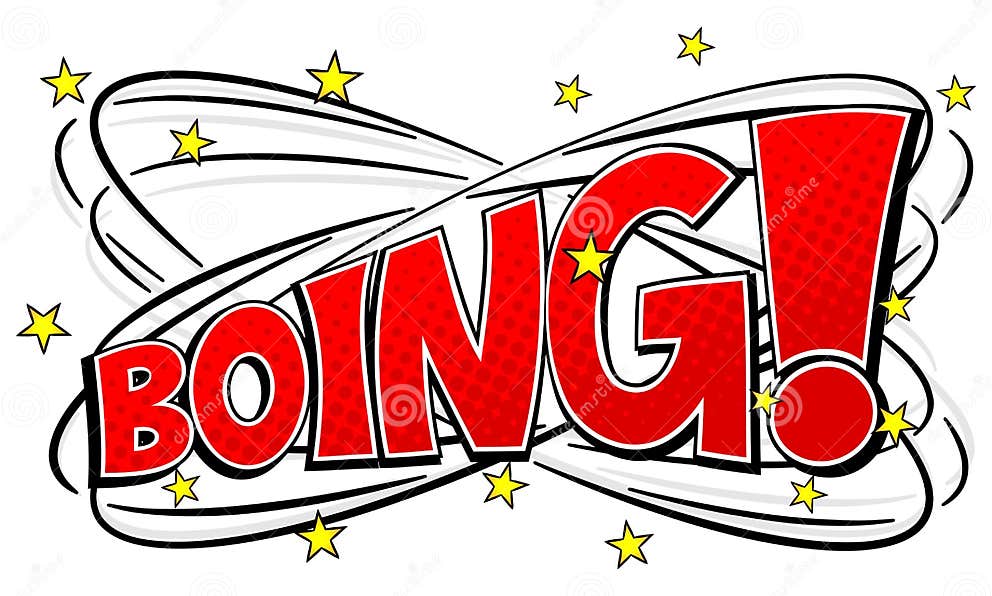 Comic sound effect boing stock vector. Illustration of halftone - 45292925