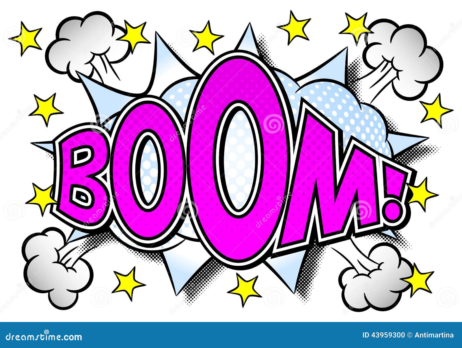Comic sound effect boom stock vector. Illustration of idea - 43959300
