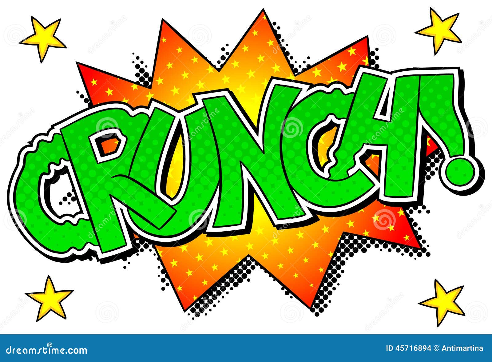 Comic Sound Effect Crunch Stock Vector - Image: 45716894
