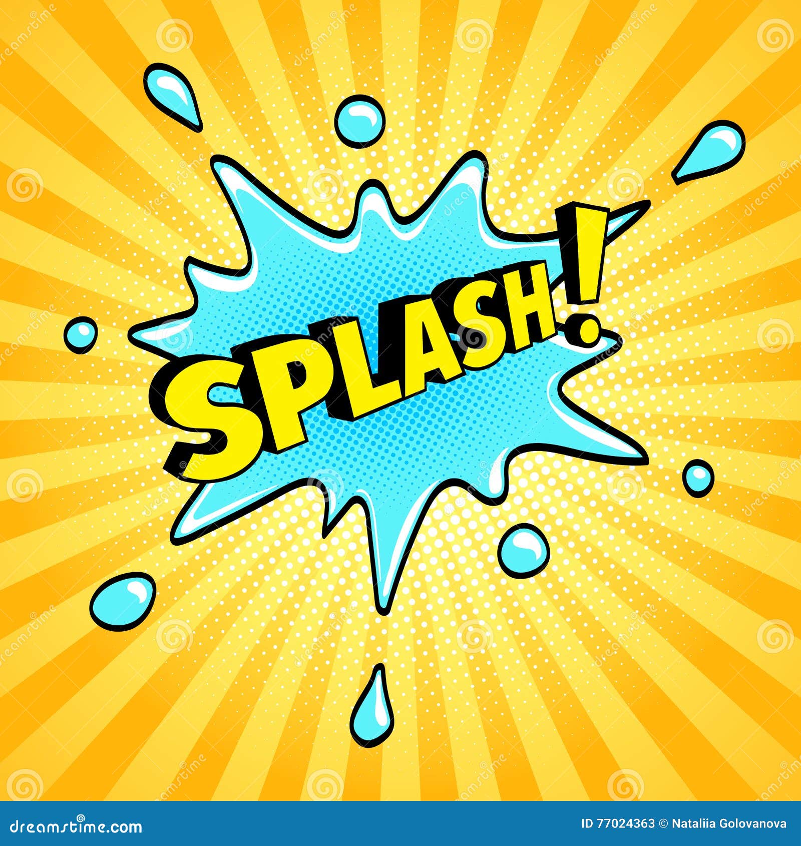 Comic sound effect. stock vector. Illustration of cloud - 77024363