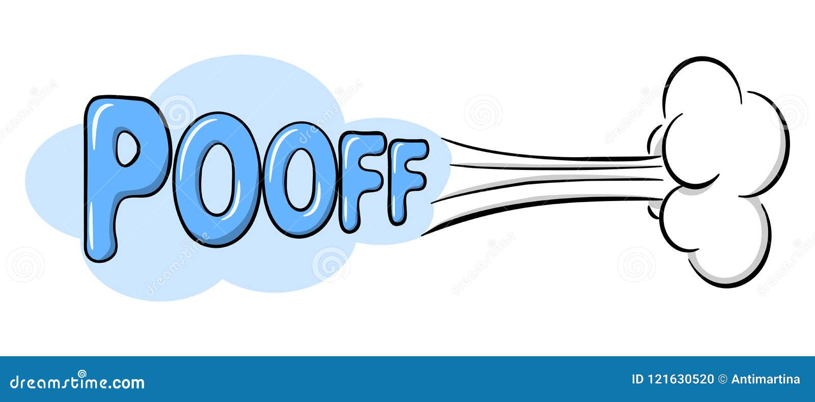 Comic sound effect pooff stock vector. Illustration of burst - 121630520