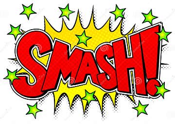 Comic sound effect smash stock vector. Illustration of comic - 44383715