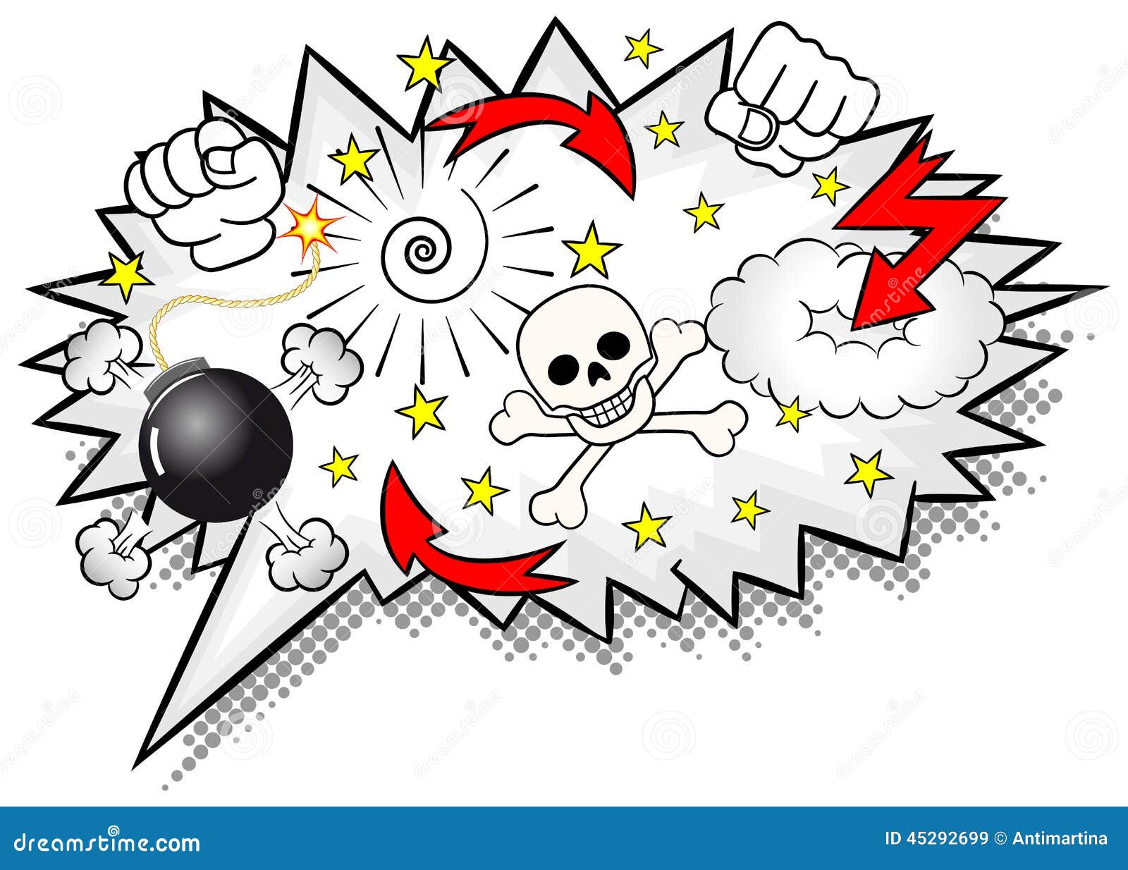 Comic sound effect stock vector. Illustration of halftone - 45292699